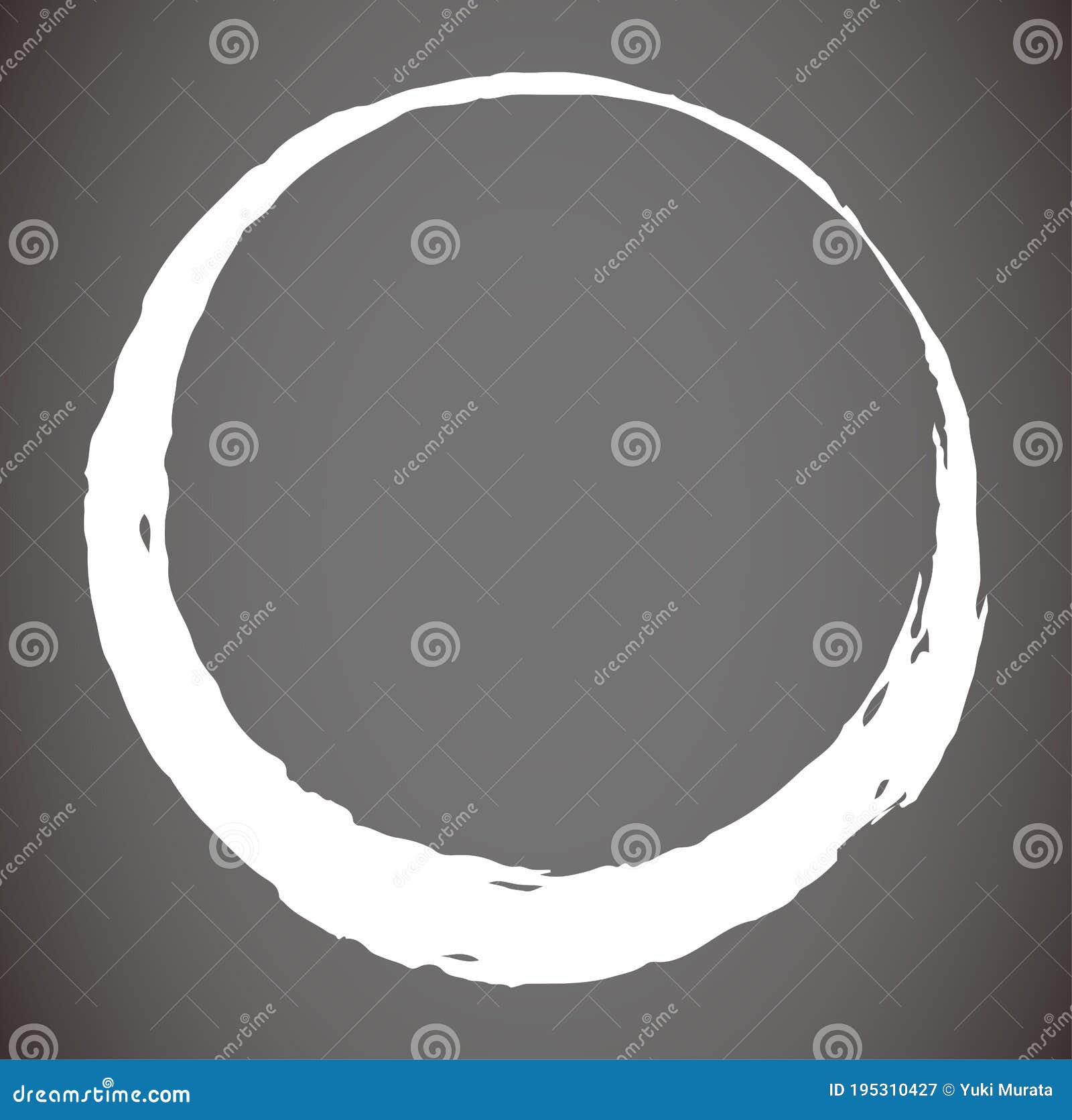 Illustration of Hand-drawn White Brushstroke Circle Stock Vector ...