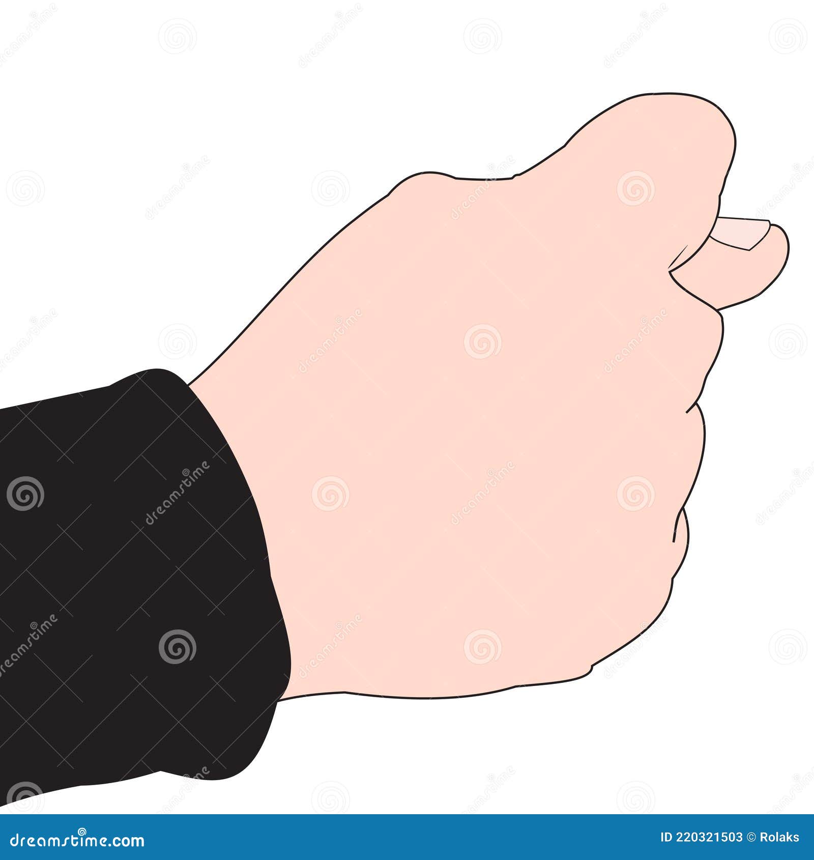 Combination of Three Fingers Stock Illustration - Illustration of ...