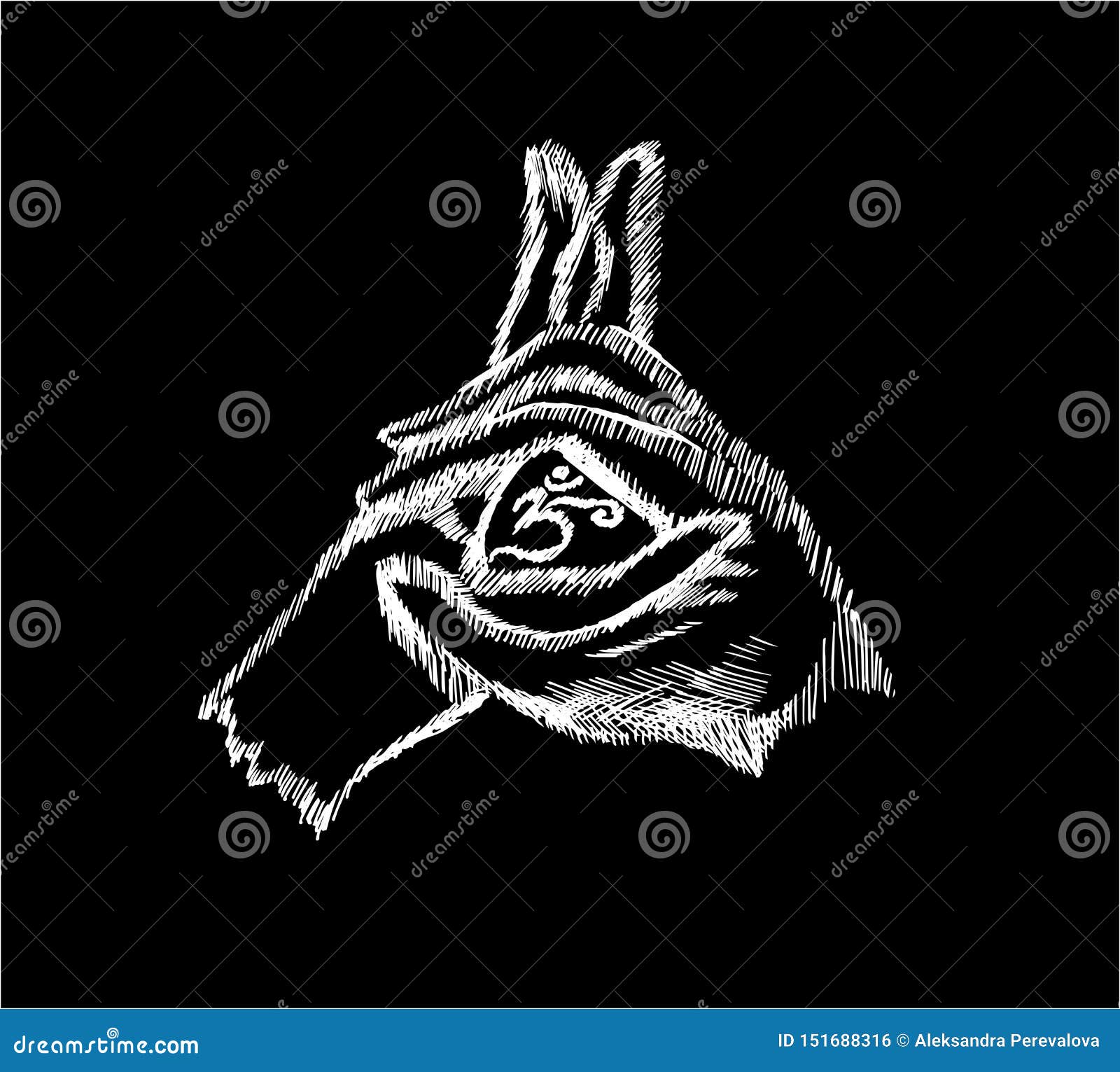 Hand Folded In Pointing Gesture - Vector Linear Illustration For Sign ...