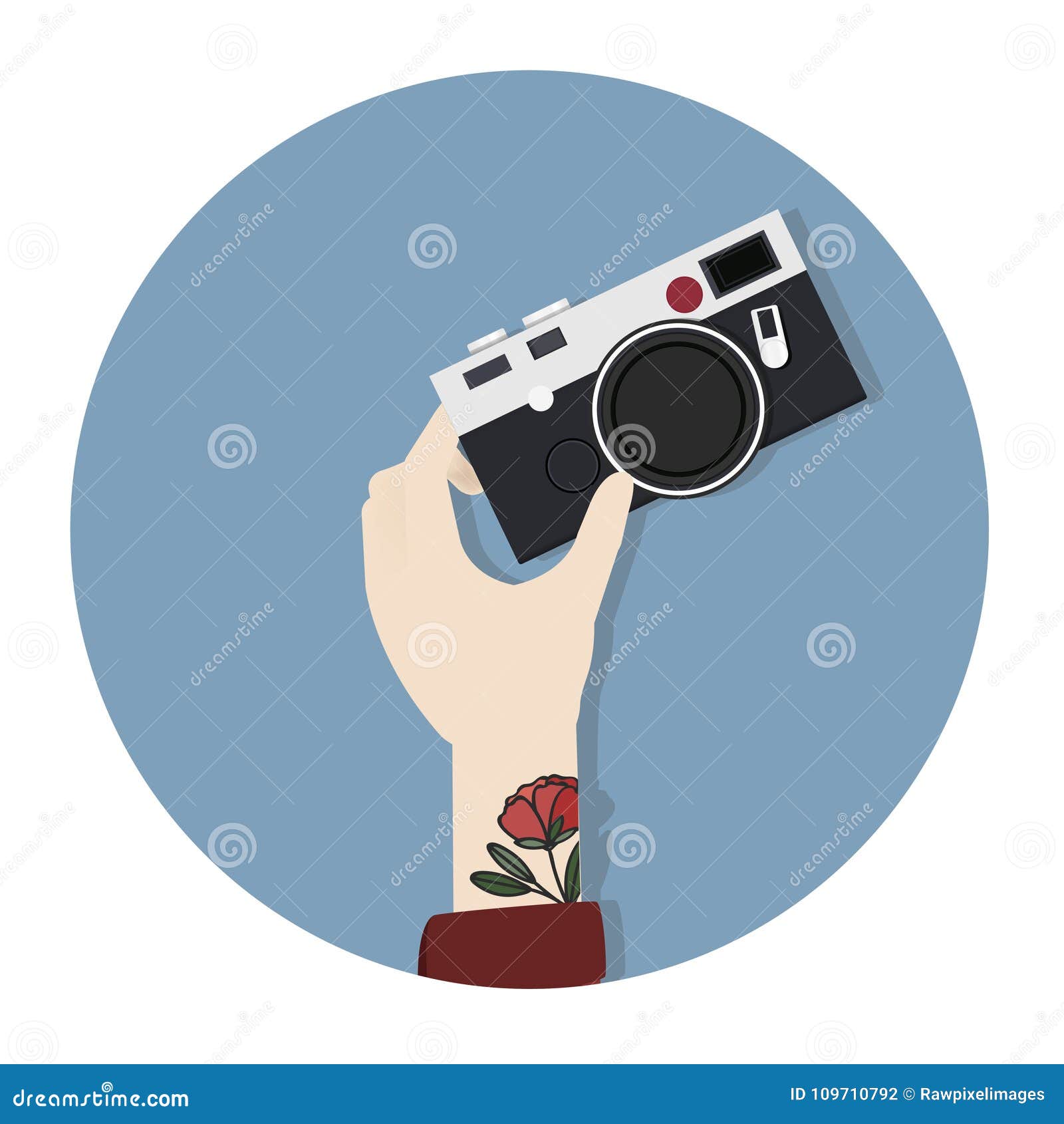 Illustration of Hand Holding Camera Stock Illustration - Illustration ...