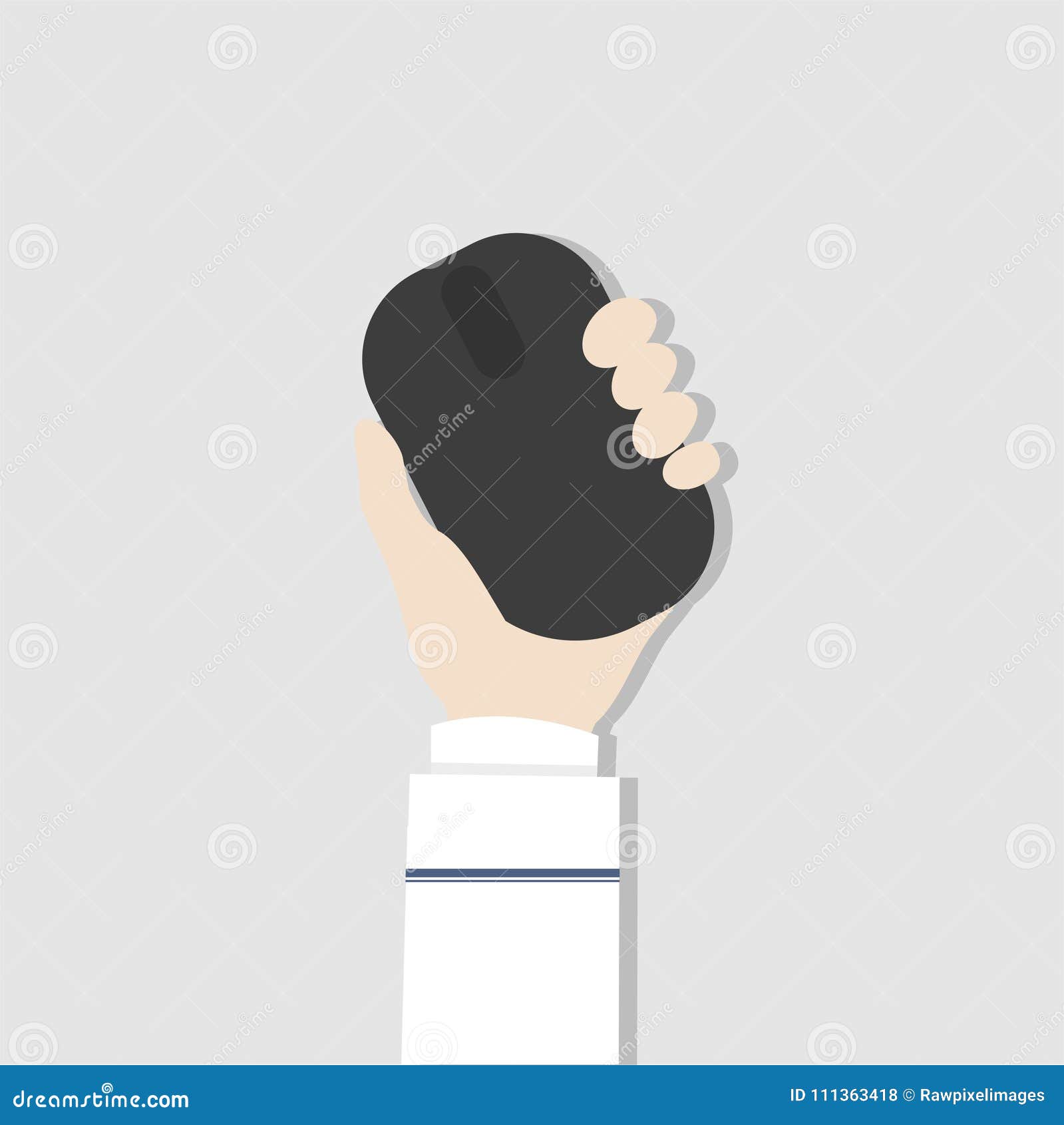 Illustration of Hand Holding Computer Mouse Stock Illustration ...