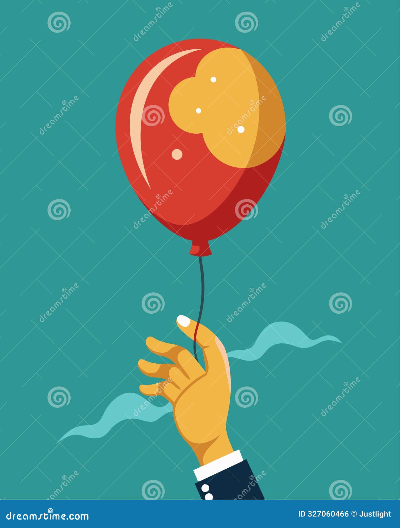 Deflated Balloon On A White Isolated Background. Blue. Holiday ...