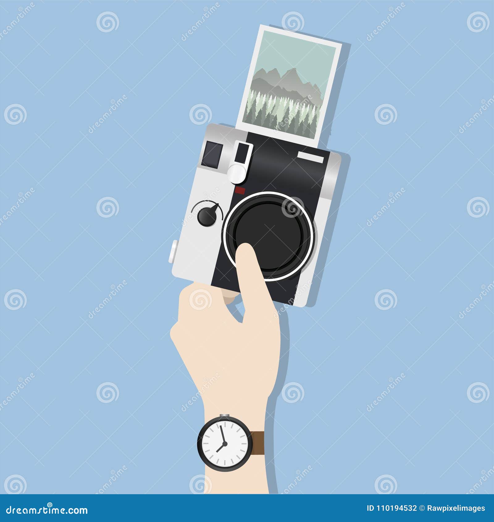 Instant Camera Drawing Set Vector Illustration | CartoonDealer.com ...