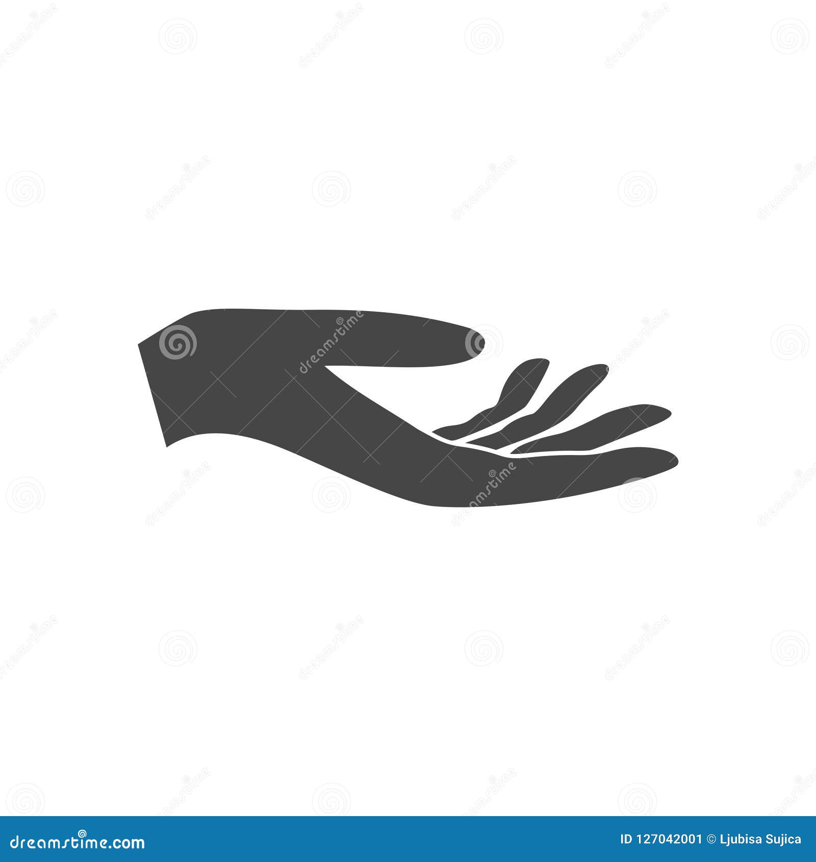 Illustration of a Hand Offering Stock Vector - Illustration of female ...