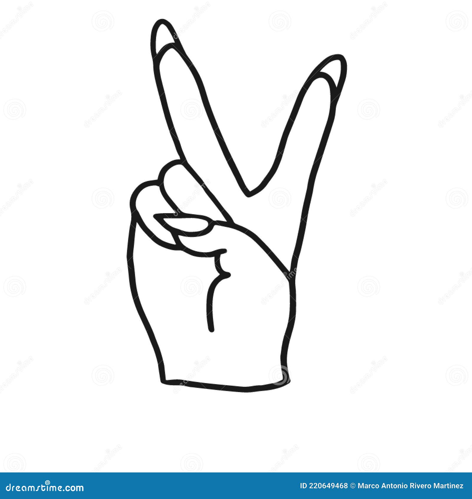 Illustration of a Hand with Open Fingernails Stock Illustration ...