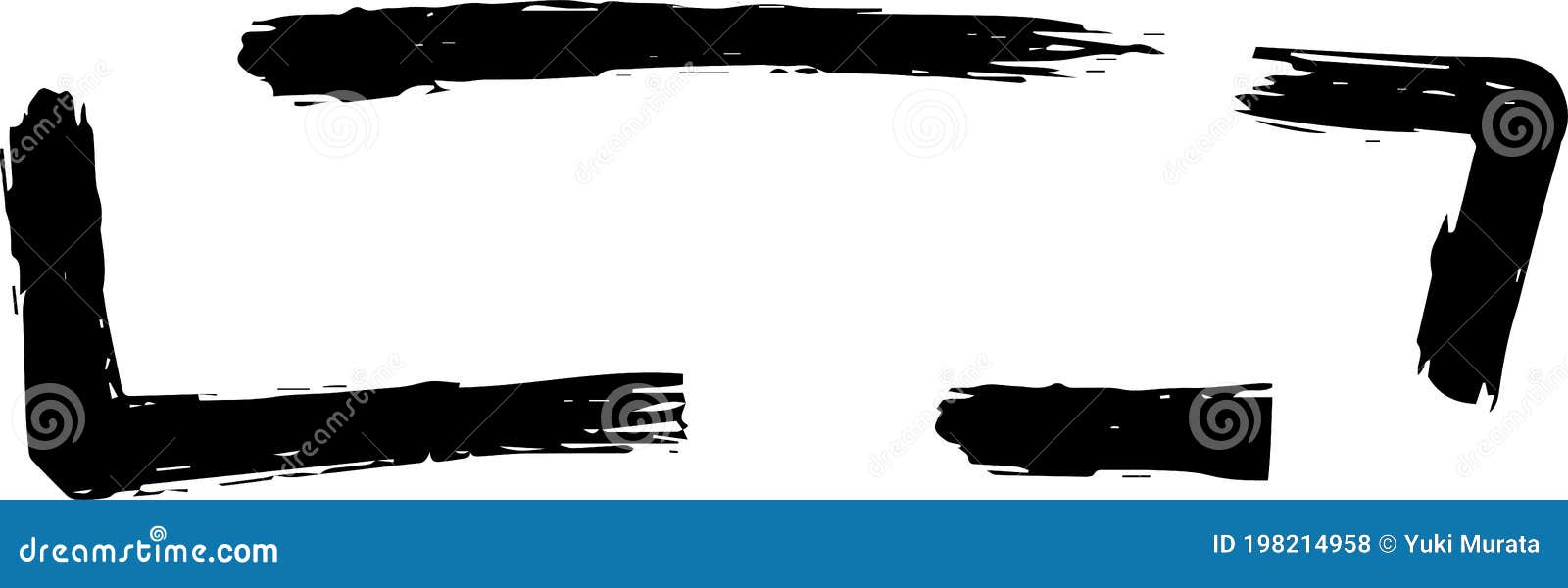 Black Hand-drawn Rectangular Frame Stock Vector - Illustration of copy ...