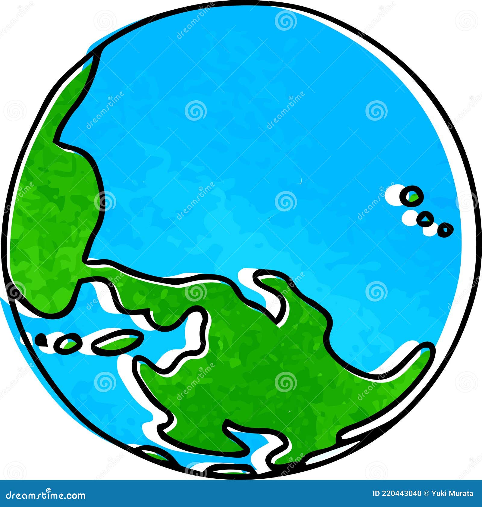 Hand-painted Texture Style Earth Stock Vector - Illustration of ...