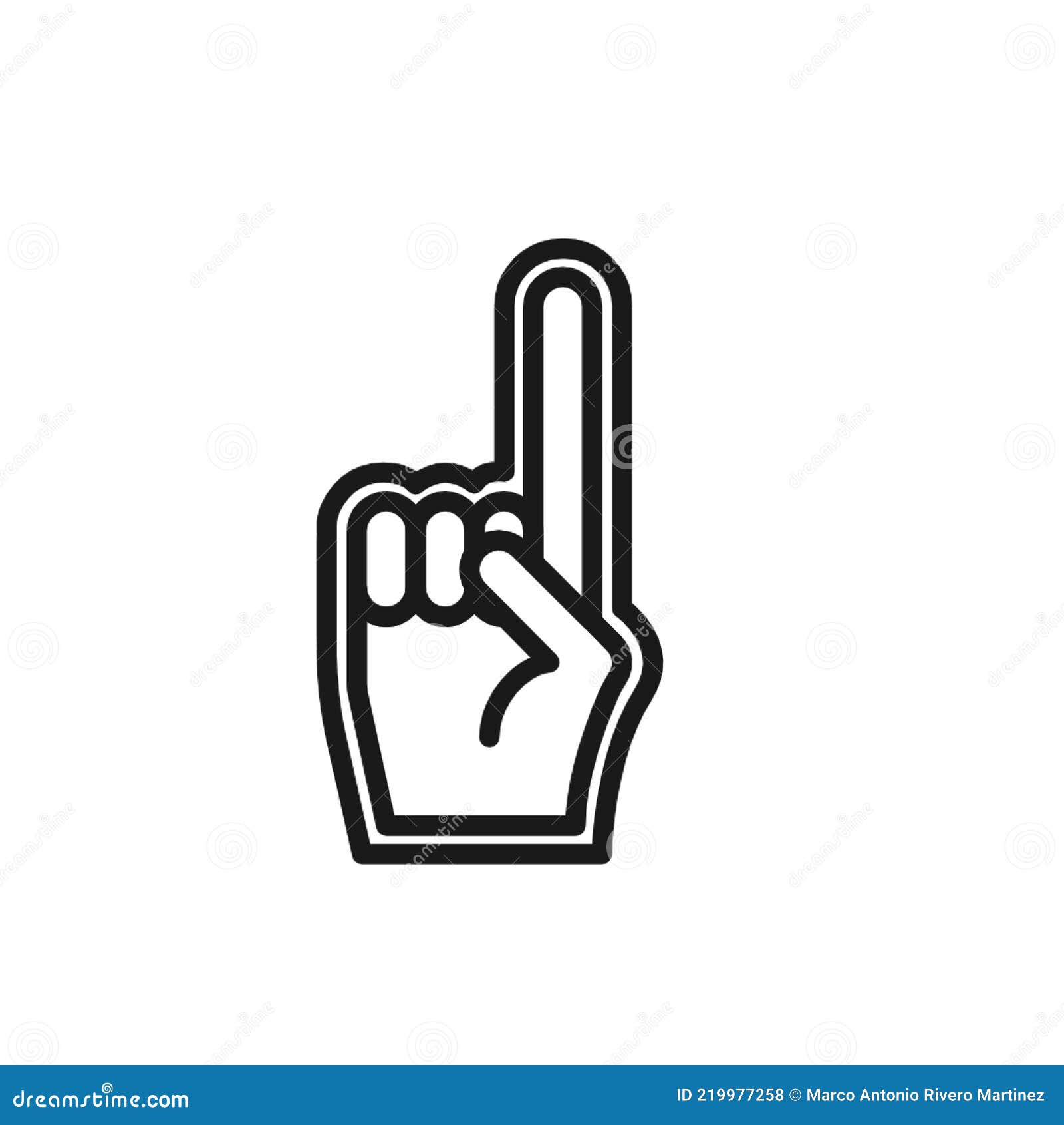 Illustration of a Hand Pointing Up Stock Illustration - Illustration of ...