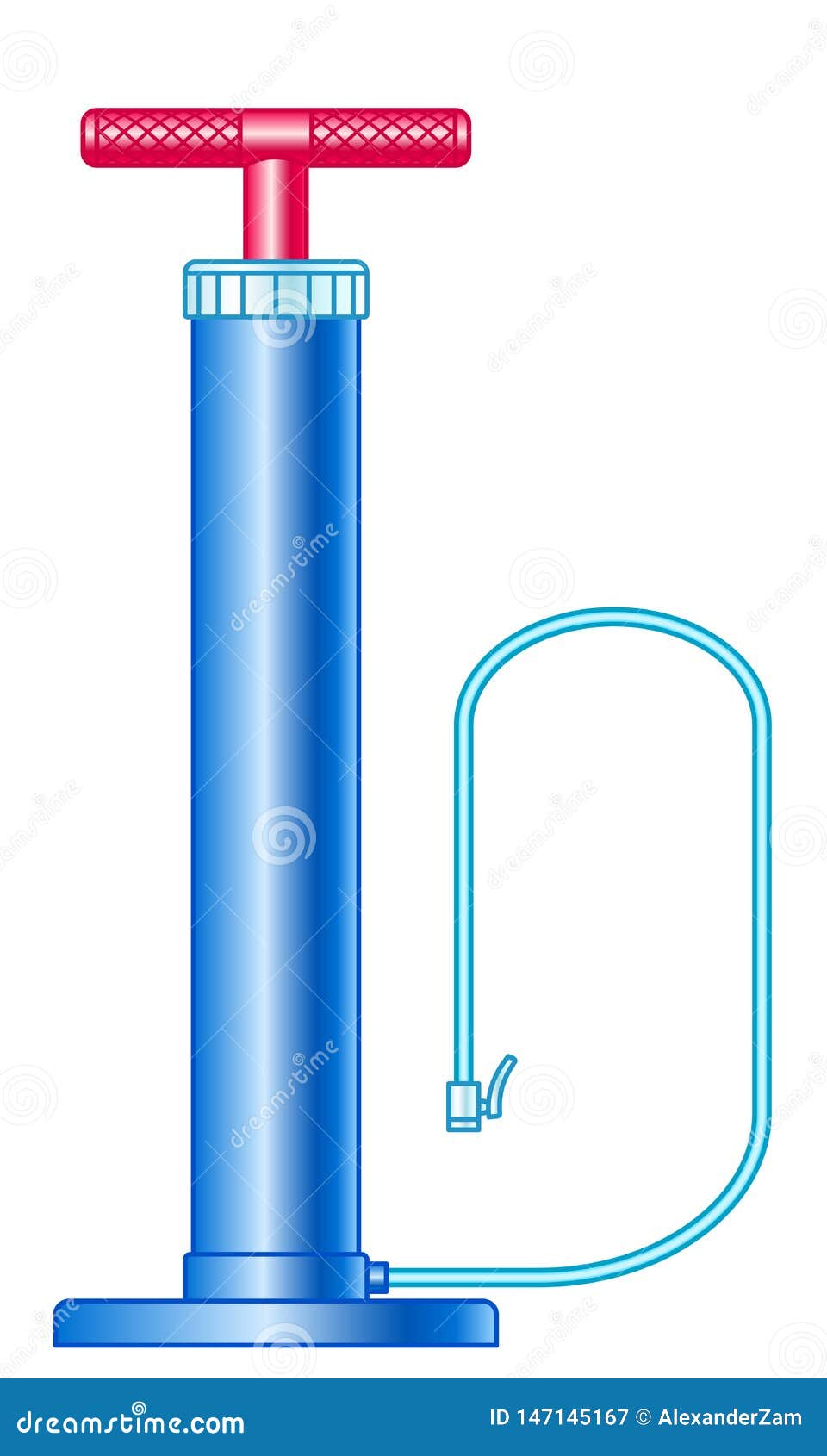 Hand pump illustration stock vector. Illustration of inflate - 147145167