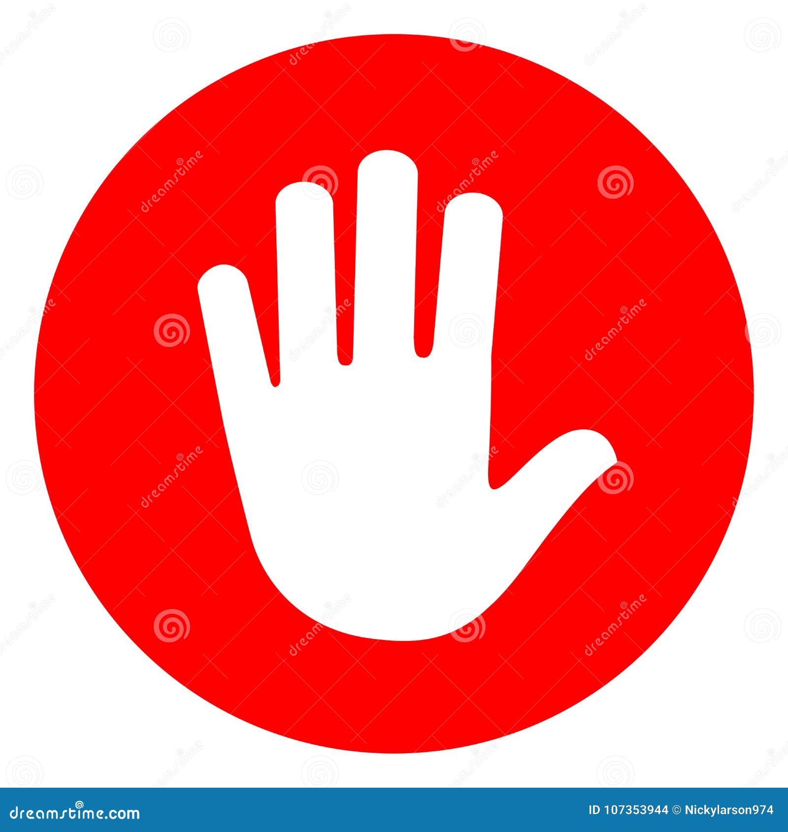 Hand red circle icon stock vector. Illustration of human - 107353944