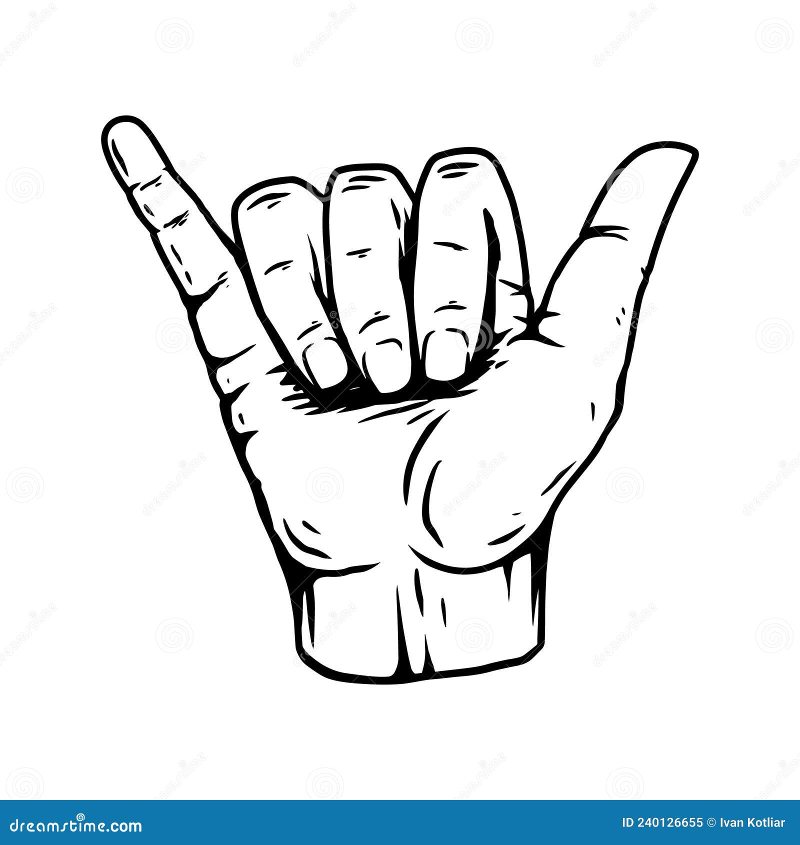 Shaka Sign Vector On Colorful Background, Hand Sign, Illustration ...