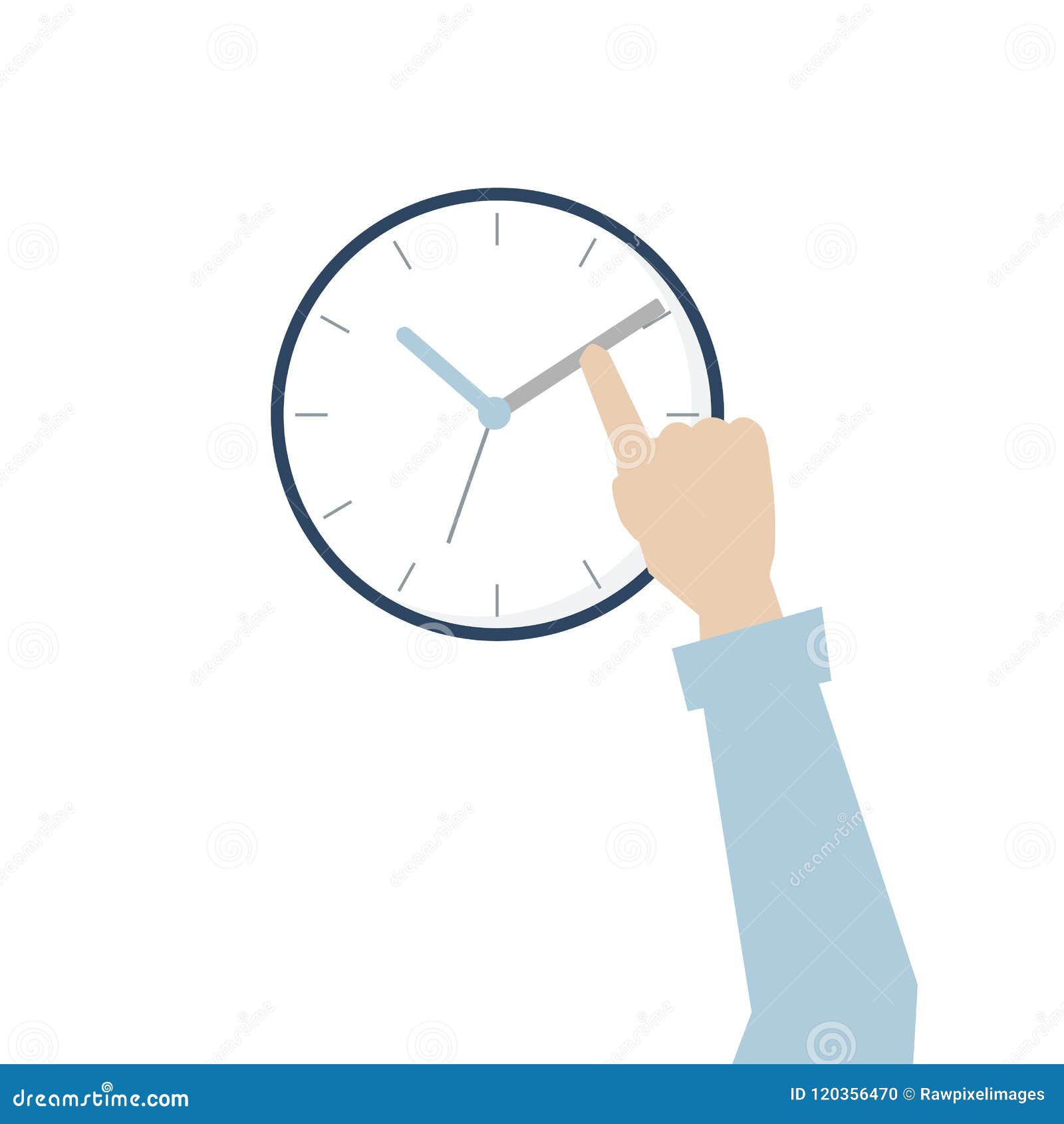 Illustration of Hand with Time Management Stock Vector - Illustration ...