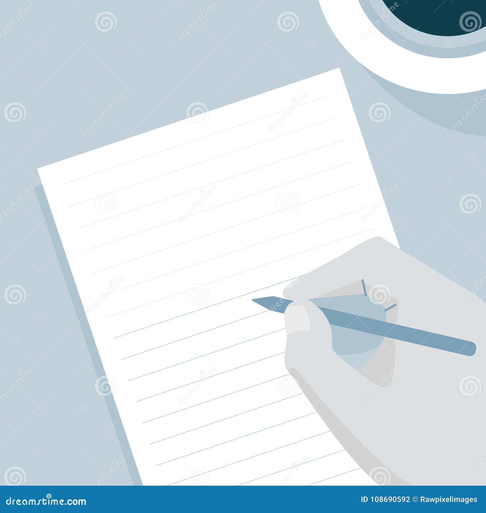 Illustration of Hand Writing Concept Stock Illustration - Illustration ...