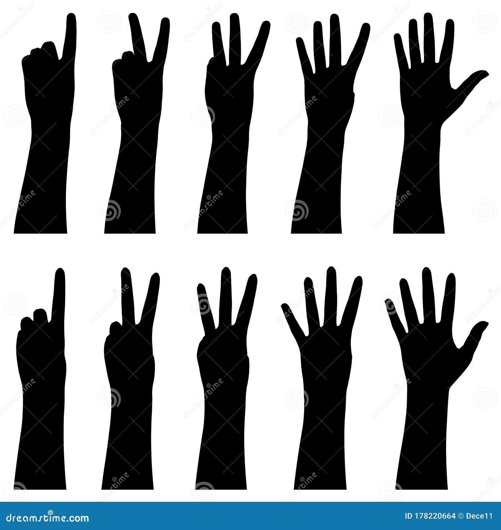 Hands Counting Symbol Vector Illustration | CartoonDealer.com #73551454