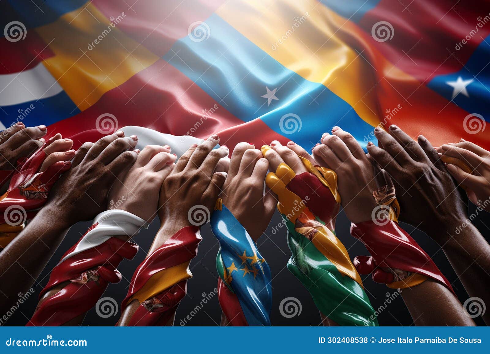 Illustration of Hands Forming a Bridge with Stock Illustration ...