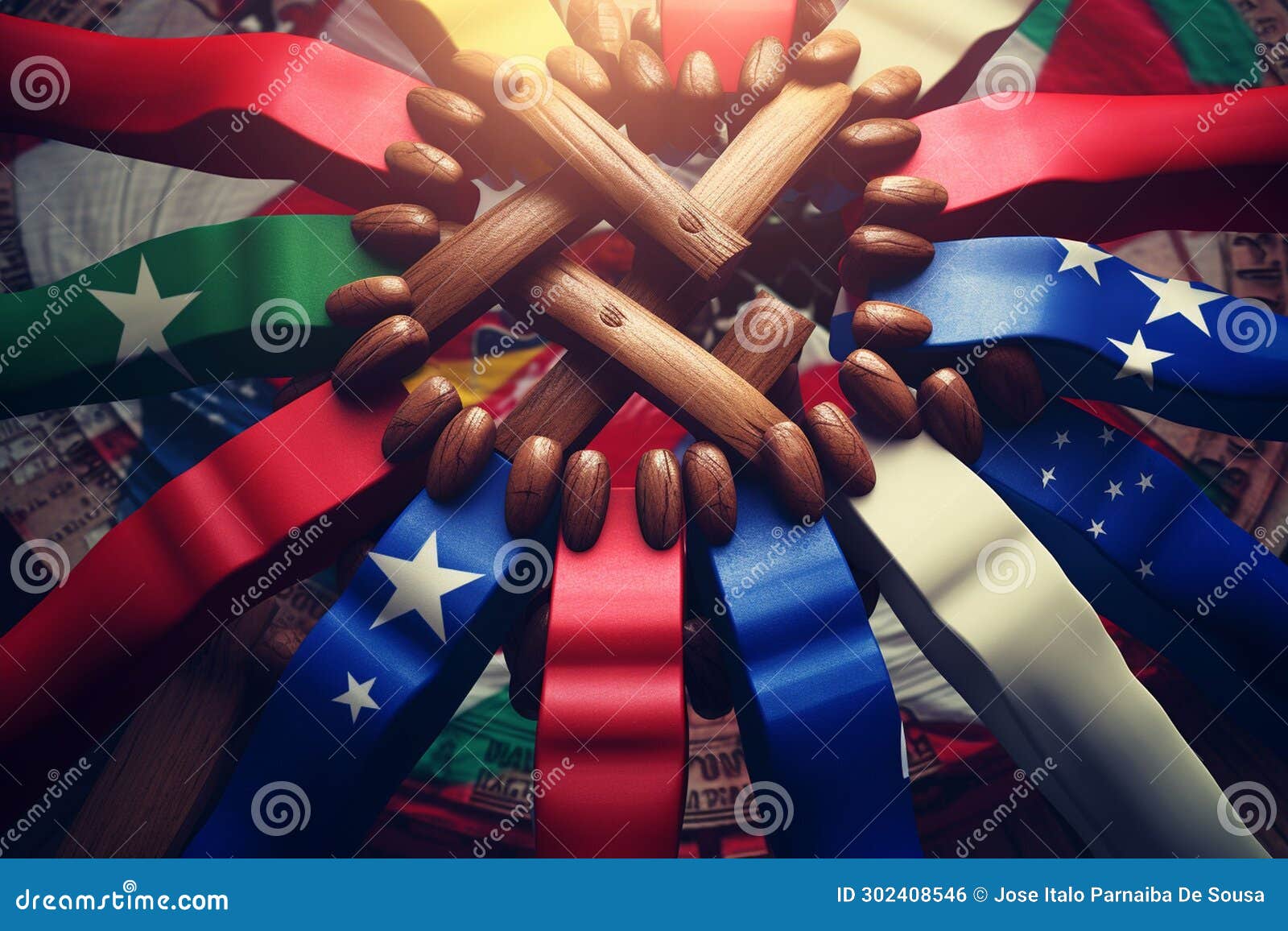 Illustration of Hands Forming a Bridge with Stock Illustration ...