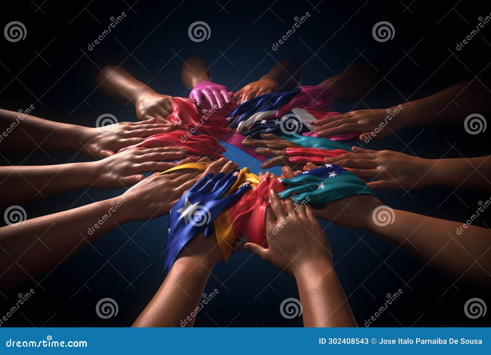 Illustration of Hands Forming a Bridge with Stock Illustration ...