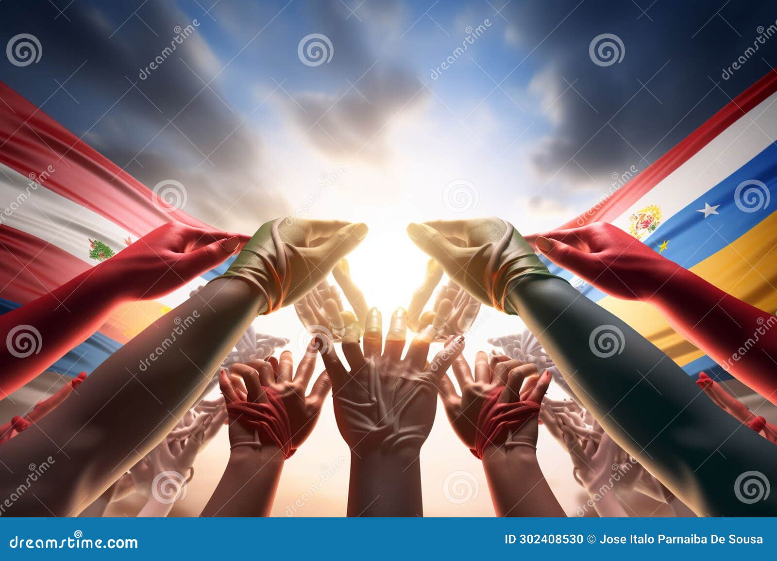 Illustration of Hands Forming a Bridge with Stock Illustration ...