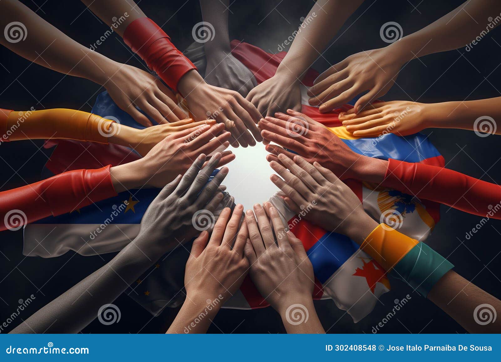 Illustration of Hands Forming a Bridge with Stock Illustration ...