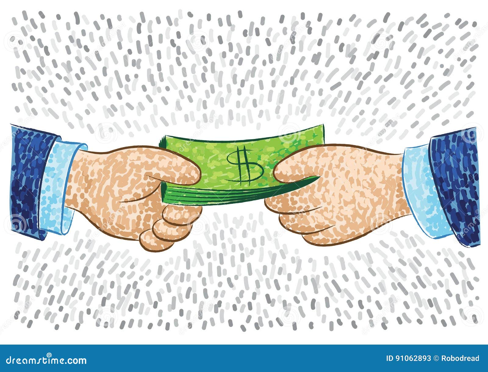 Illustration of Hands Paying Stock Vector - Illustration of friendship ...