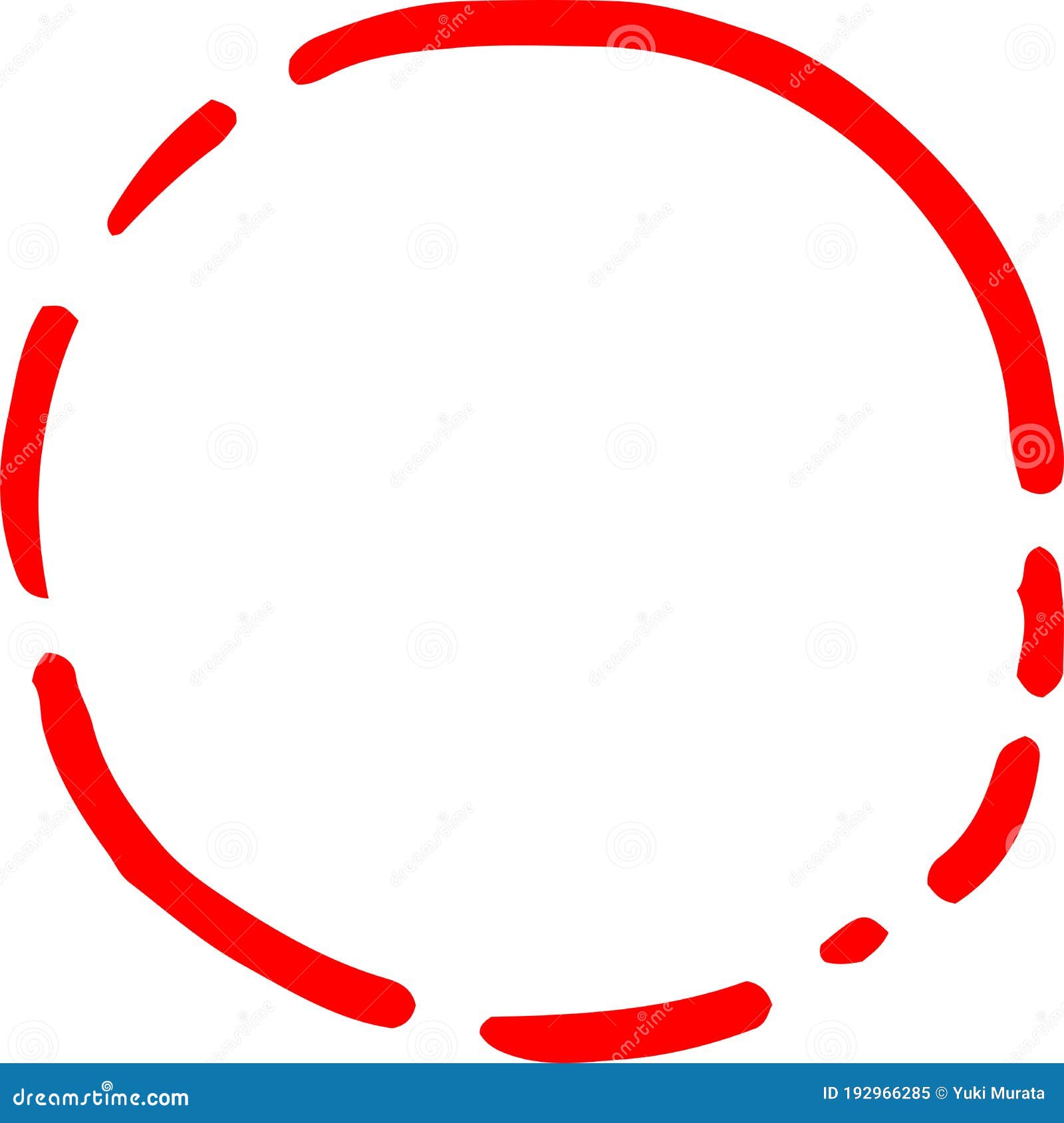 Handwritten Red Circle Variations Stock Vector - Illustration of drawn ...