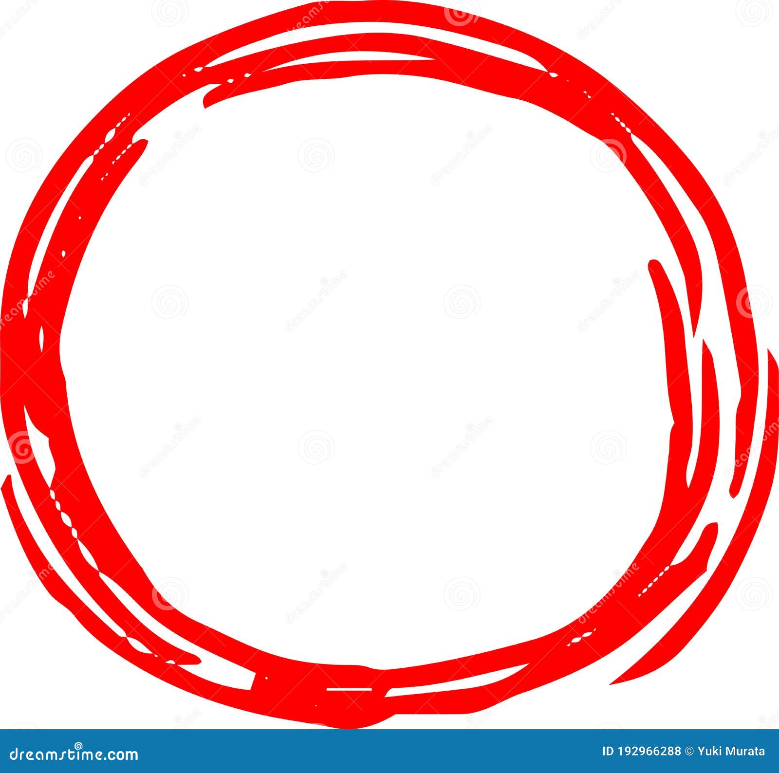 Handwritten Red Circle Variations Stock Vector - Illustration of ...