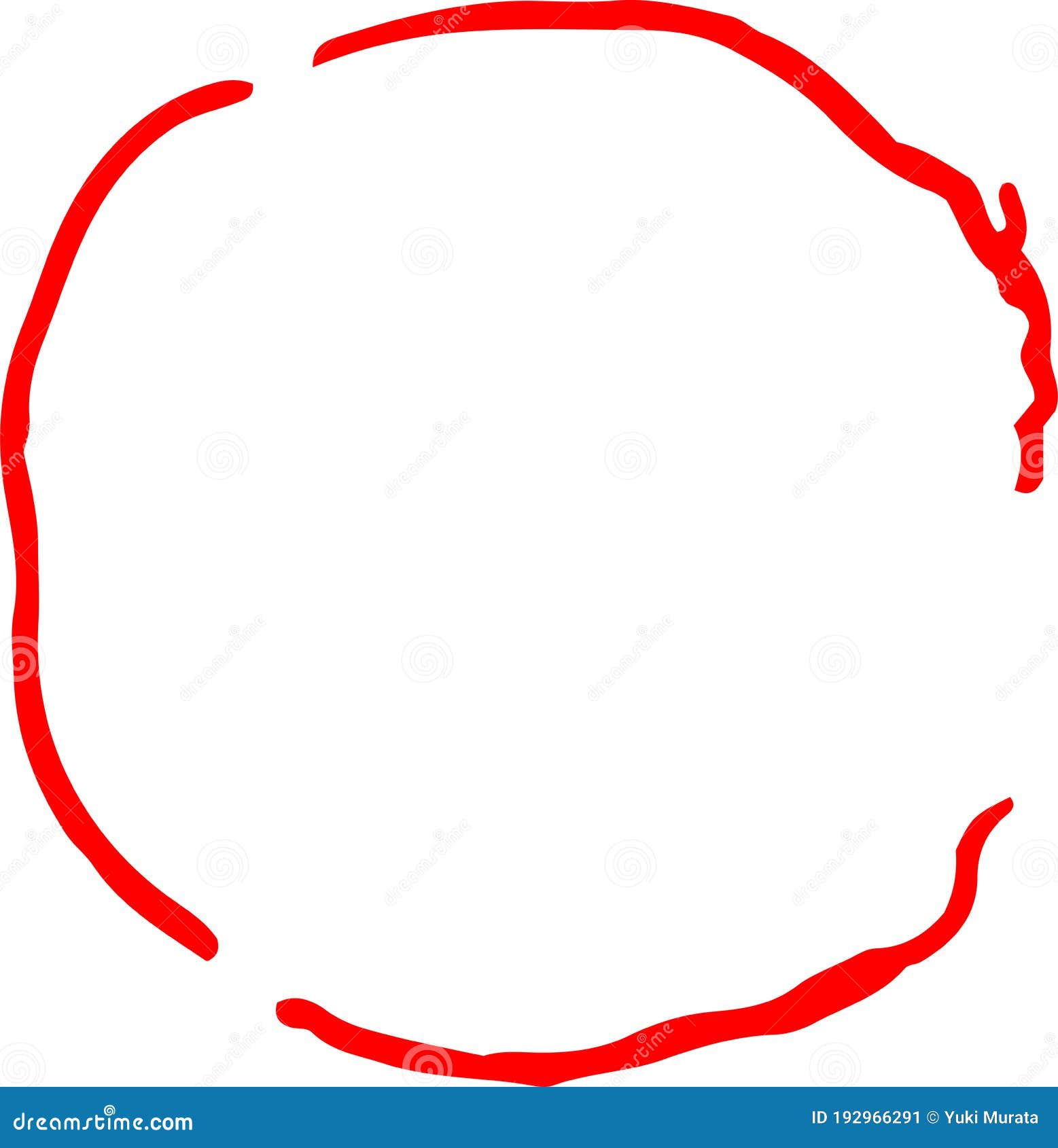 Handwritten Red Circle Variations Stock Vector - Illustration of ...