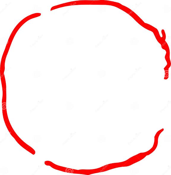Handwritten Red Circle Variations Stock Vector - Illustration of ...