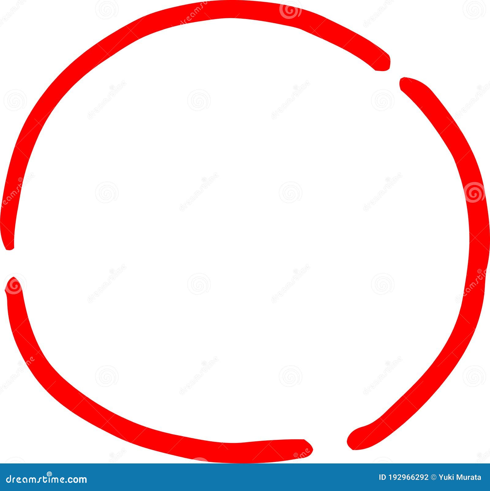 Handwritten Red Circle Variations Stock Vector - Illustration of clip ...