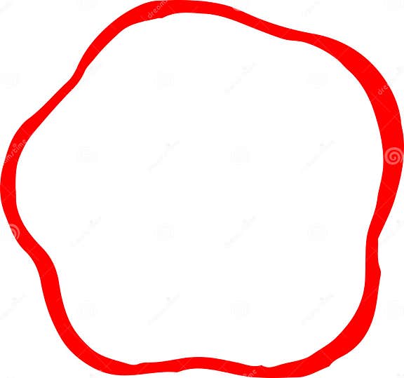 Handwritten Red Circle Variations Stock Vector - Illustration of ...