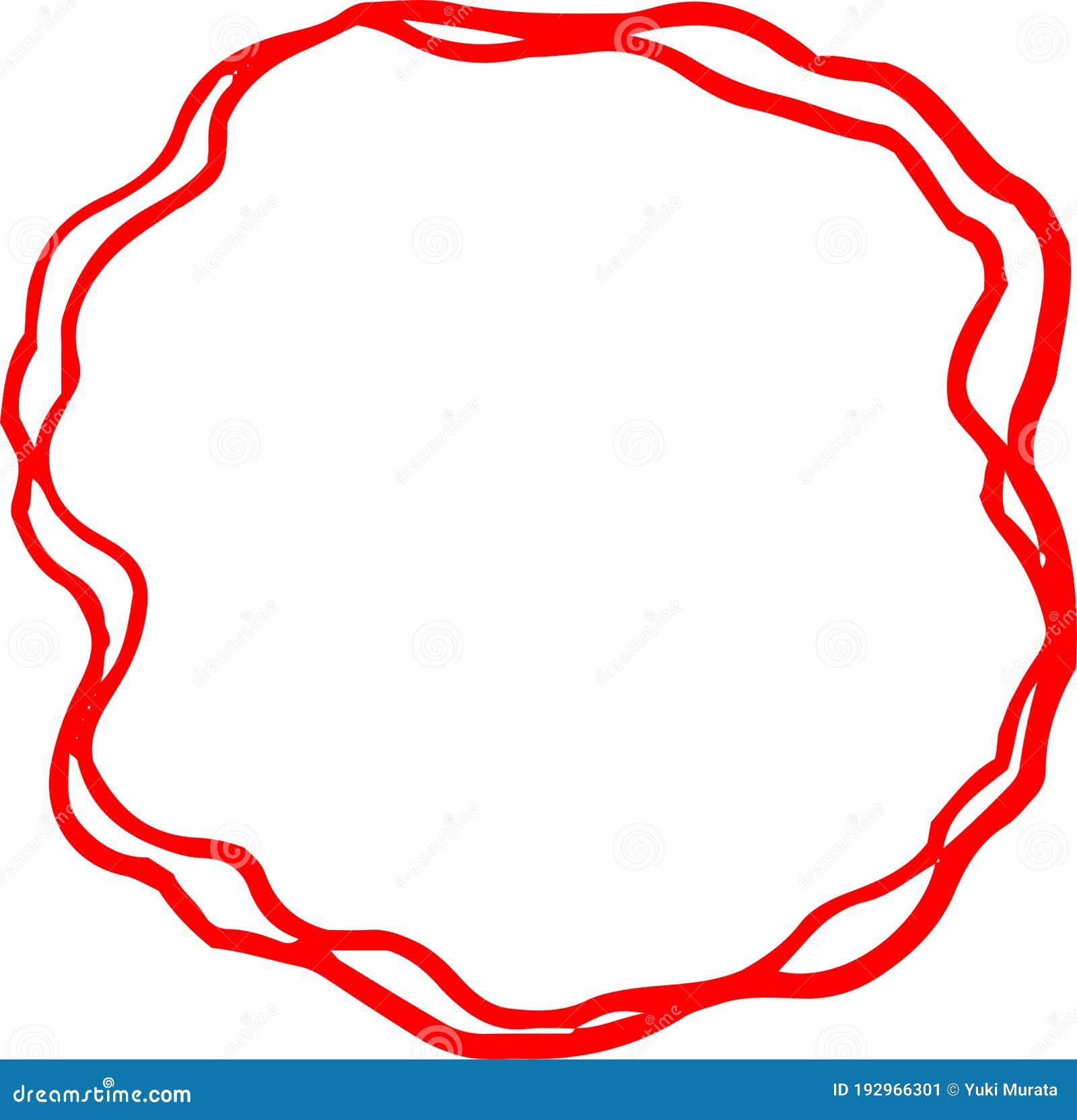 Handwritten Red Circle Variations Stock Vector - Illustration of analog ...