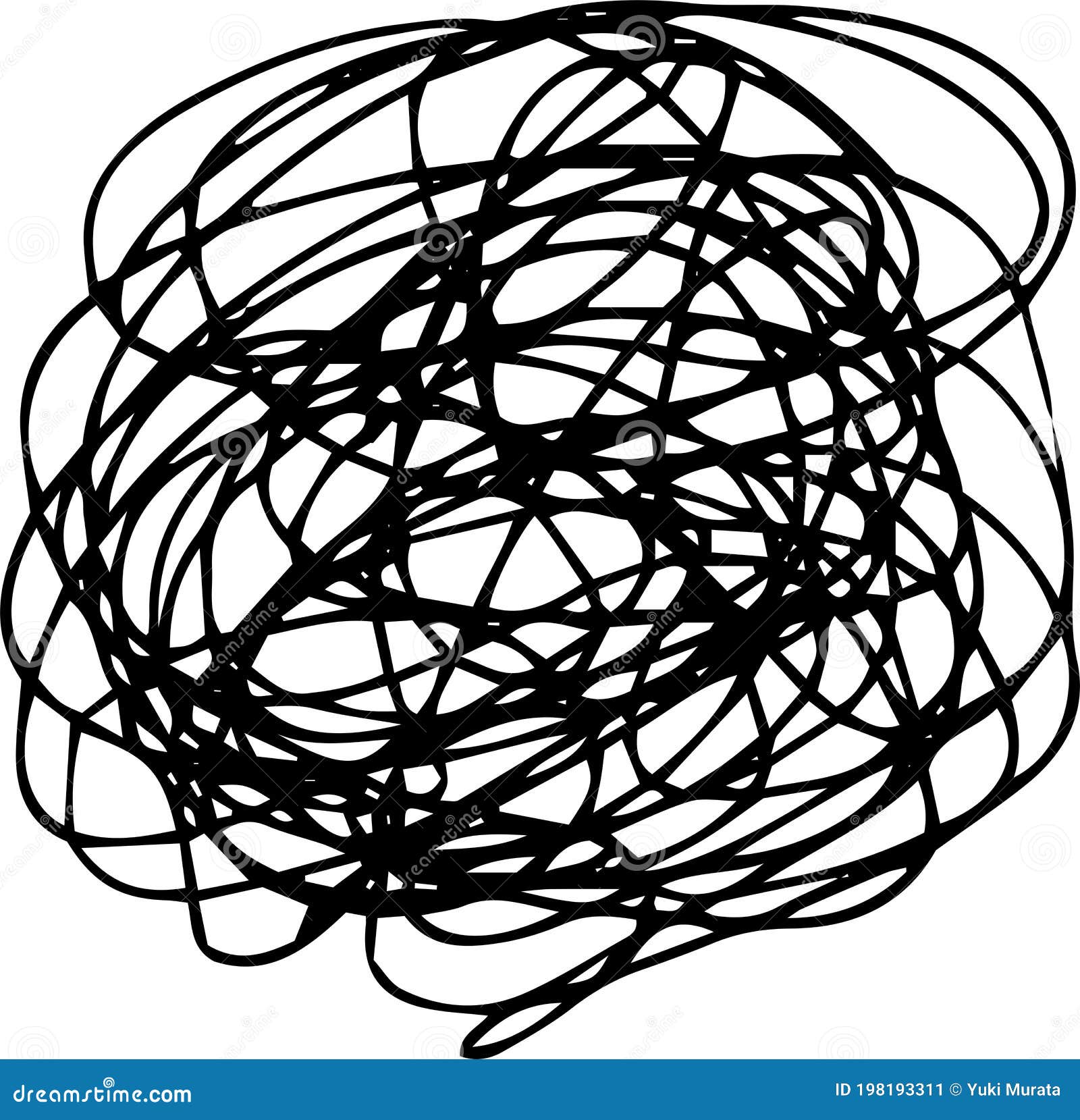 Illustration of a Circle of Scribble Vigorously Stock Vector ...