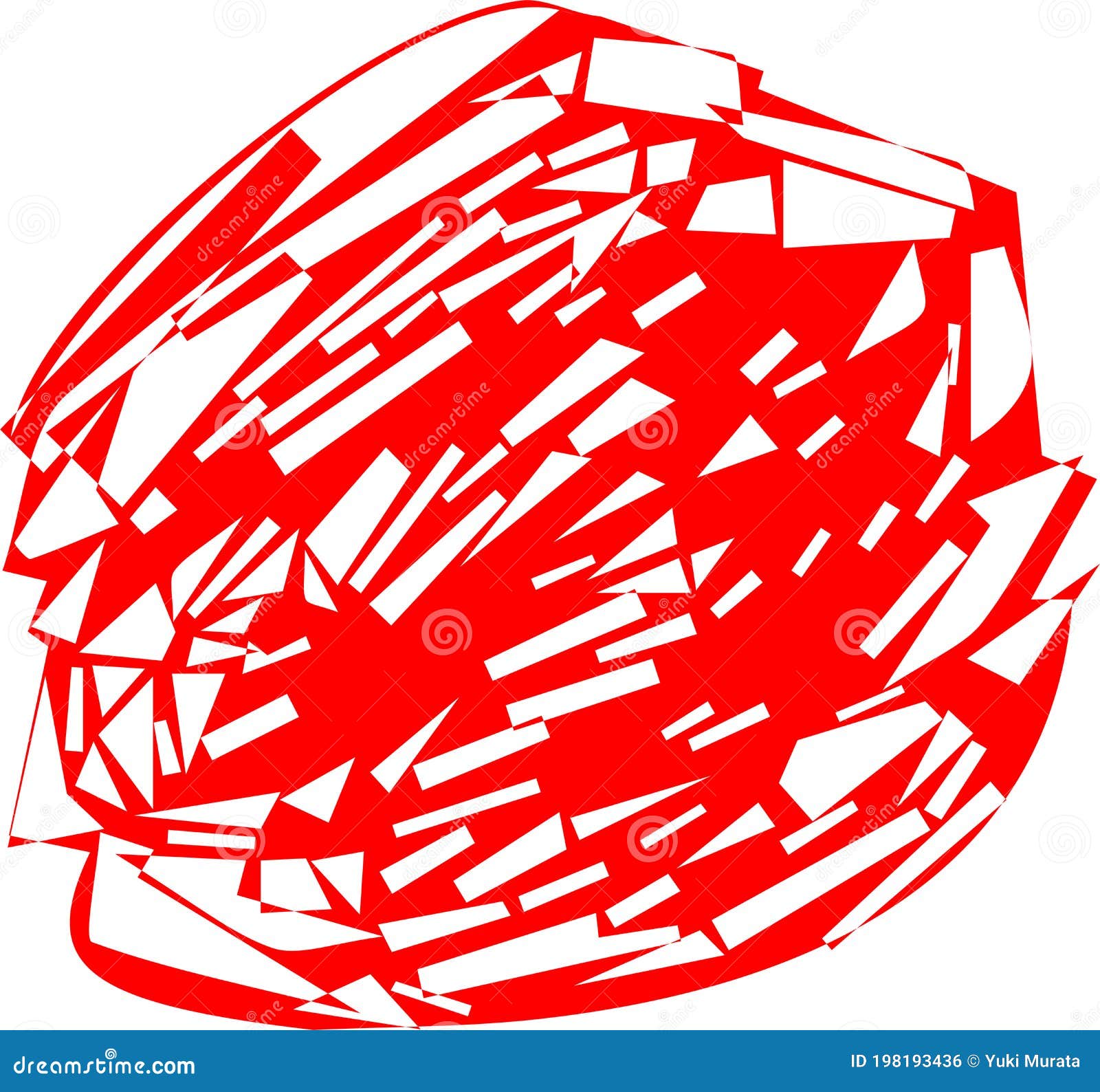 Illustration of Red Graffiti Geometric Circle Stock Vector ...