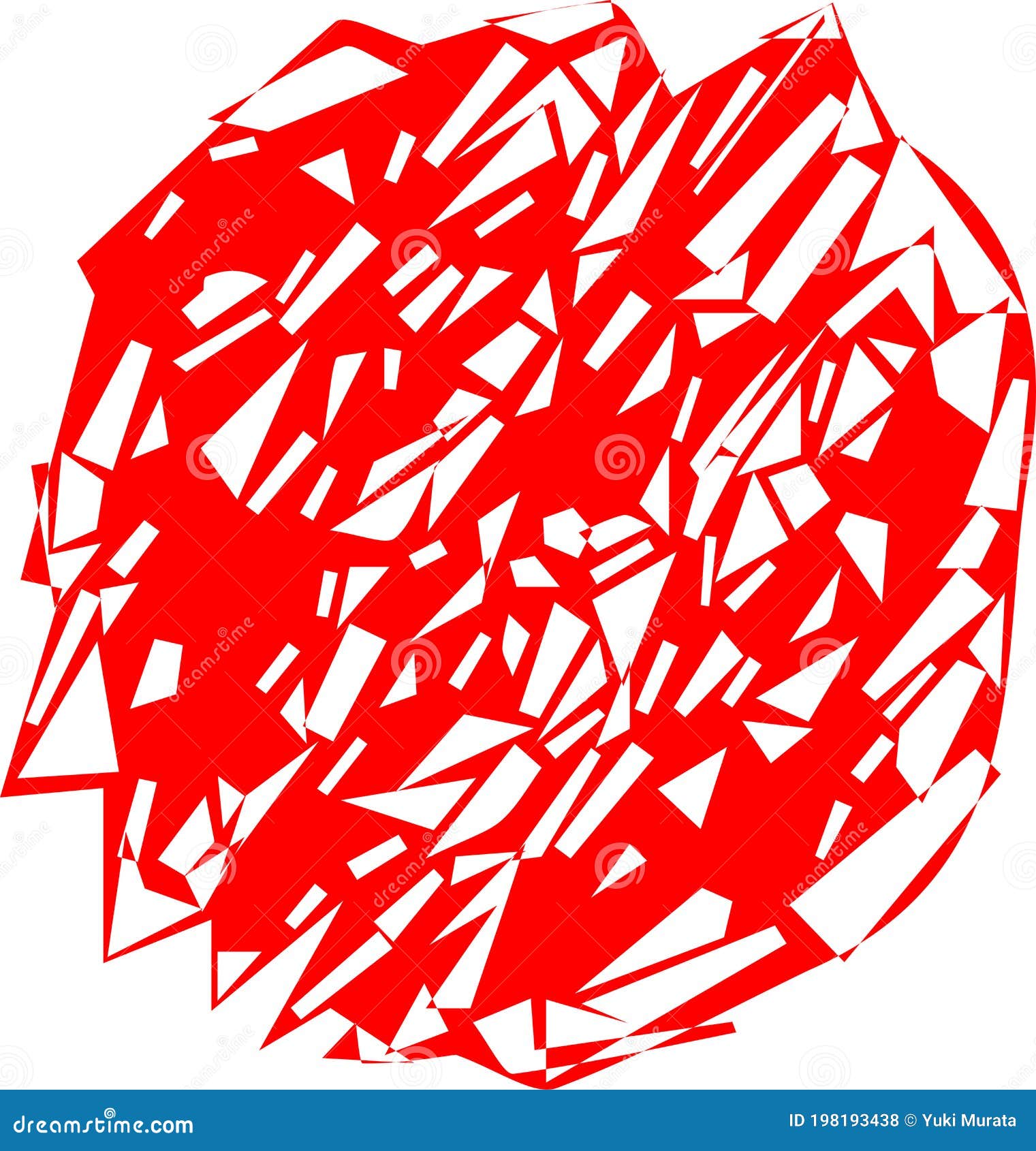 Illustration of Red Graffiti Geometric Circle Stock Vector ...