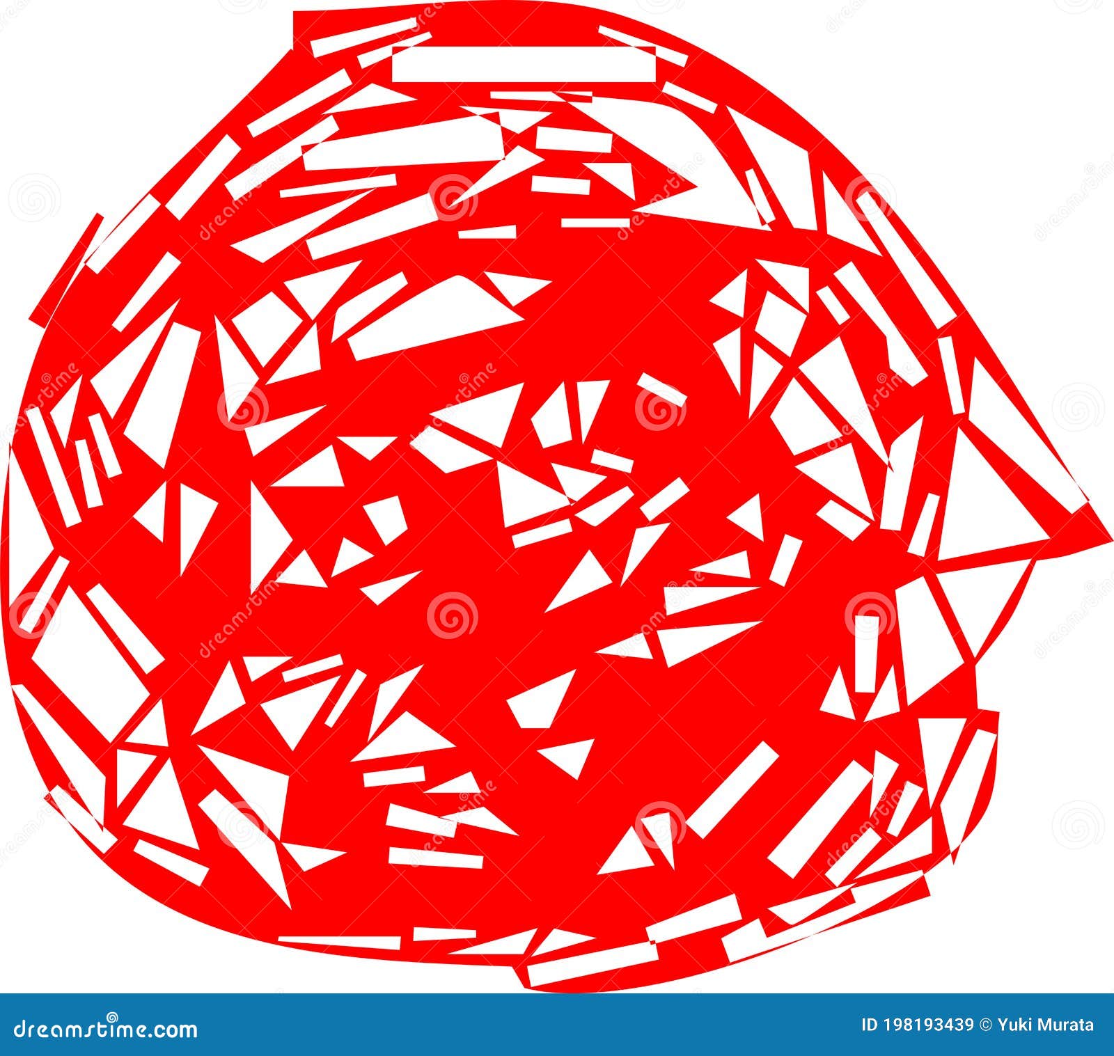 Illustration of Red Graffiti Geometric Circle Stock Vector ...