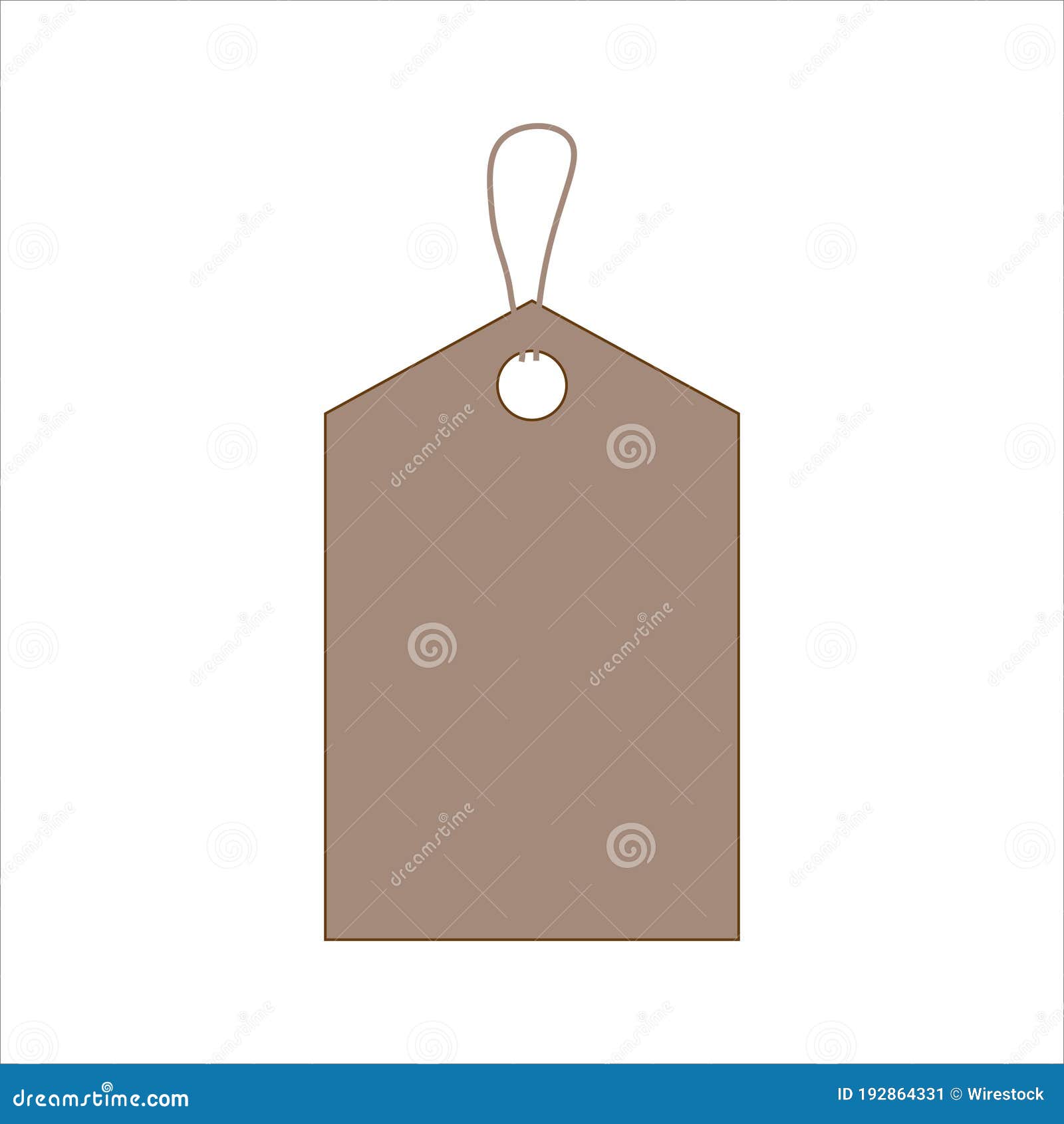 Illustration of a Hanging Label Isolated on a White Background Stock ...