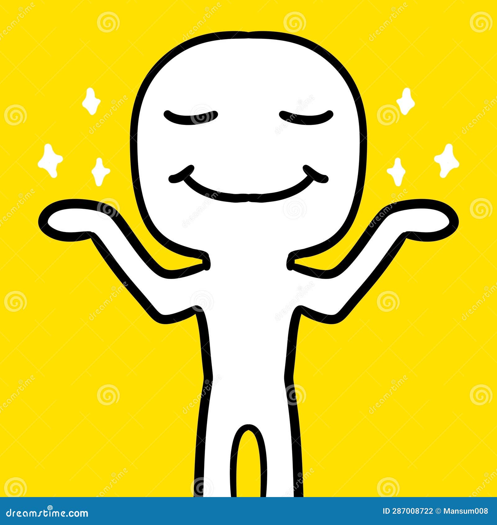 Illustration of Happy Cartoon Character Stock Illustration ...