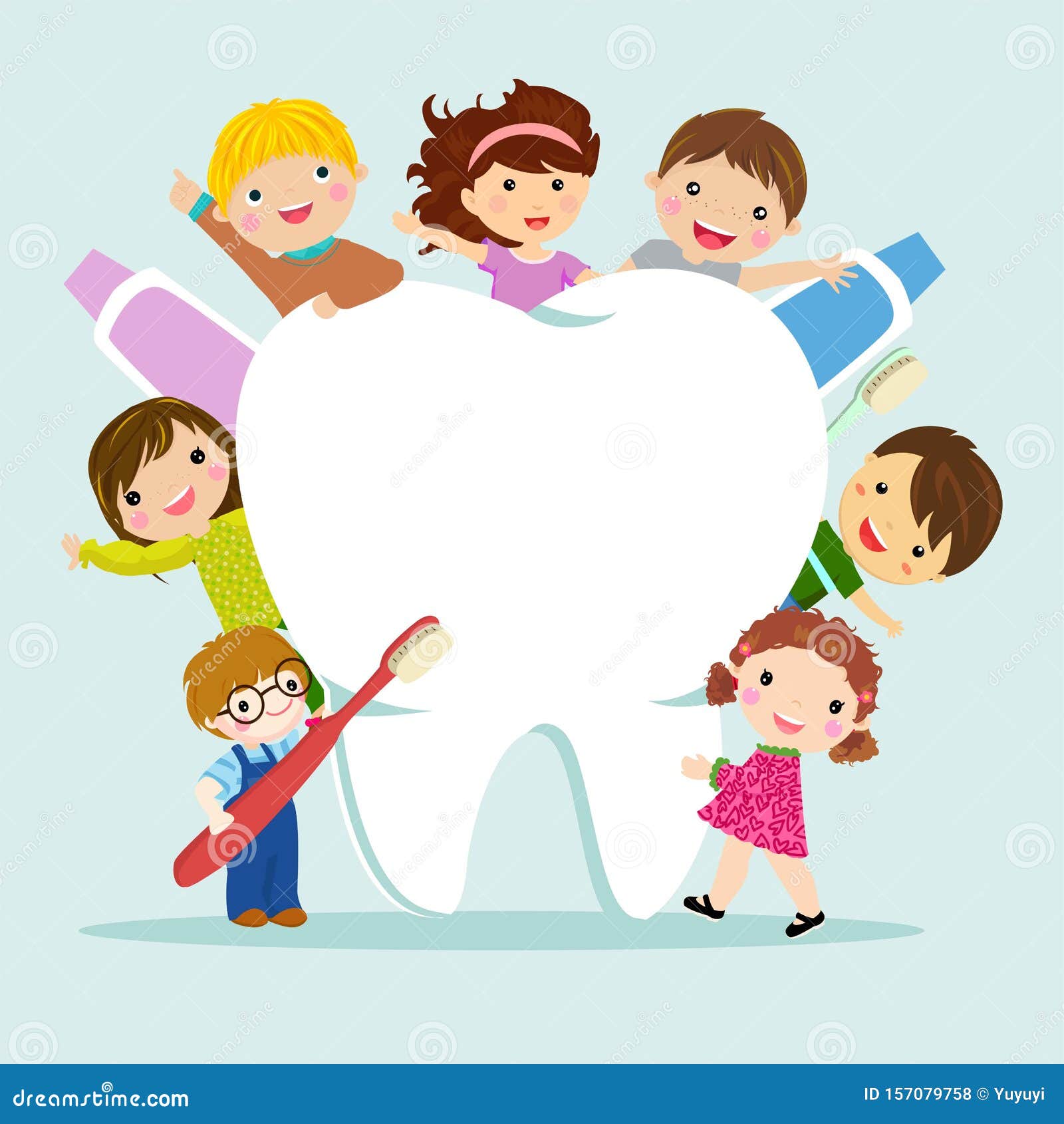 Children Teeth Anatomy Cartoon Vector | CartoonDealer.com #67533645