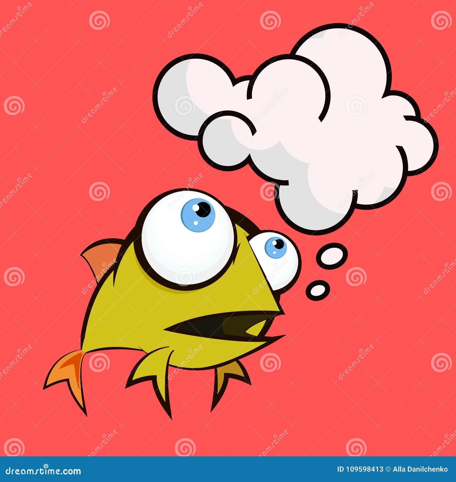 An Illustration of a Happy Goldfish Cartoon Character with Speech ... An Illustration of a Happy Goldfish Cartoon Character with Speech ...