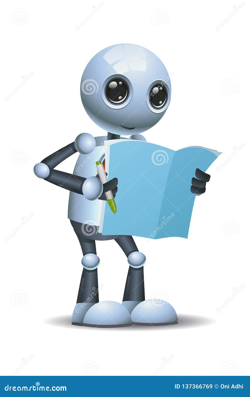 Little Robot Learn and Reading Book Stock Vector - Illustration of ... Little Robot Learn and Reading Book Stock Vector - Illustration of ...