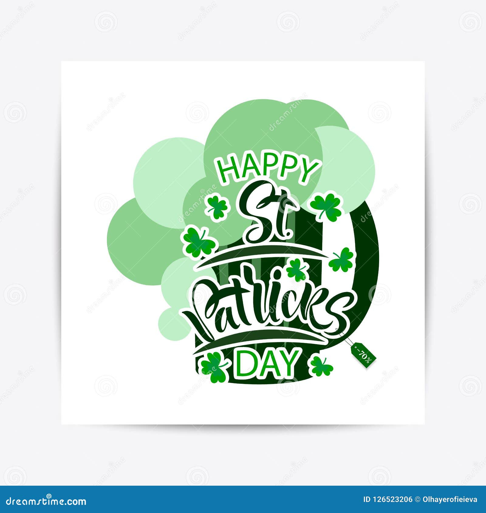 Illustration Of Happy Saint Patrick`s Day Logotype Stock Vector