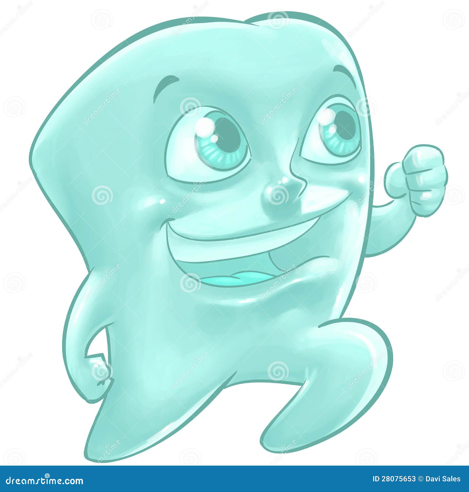 Illustration of a Happy Tooth Stock Illustration - Illustration of ...