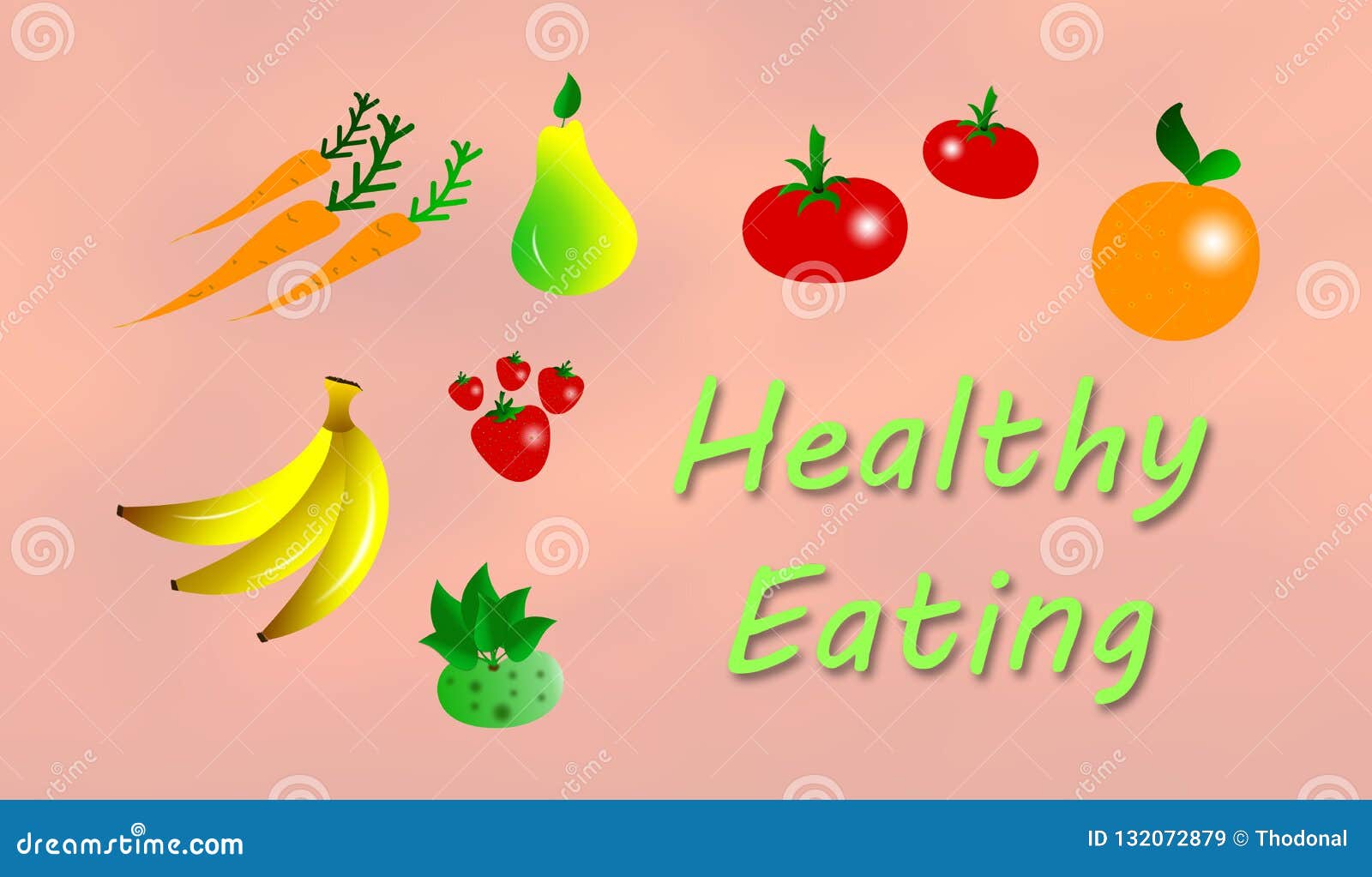 Concept of healthy eating stock illustration. Illustration of drawing ...