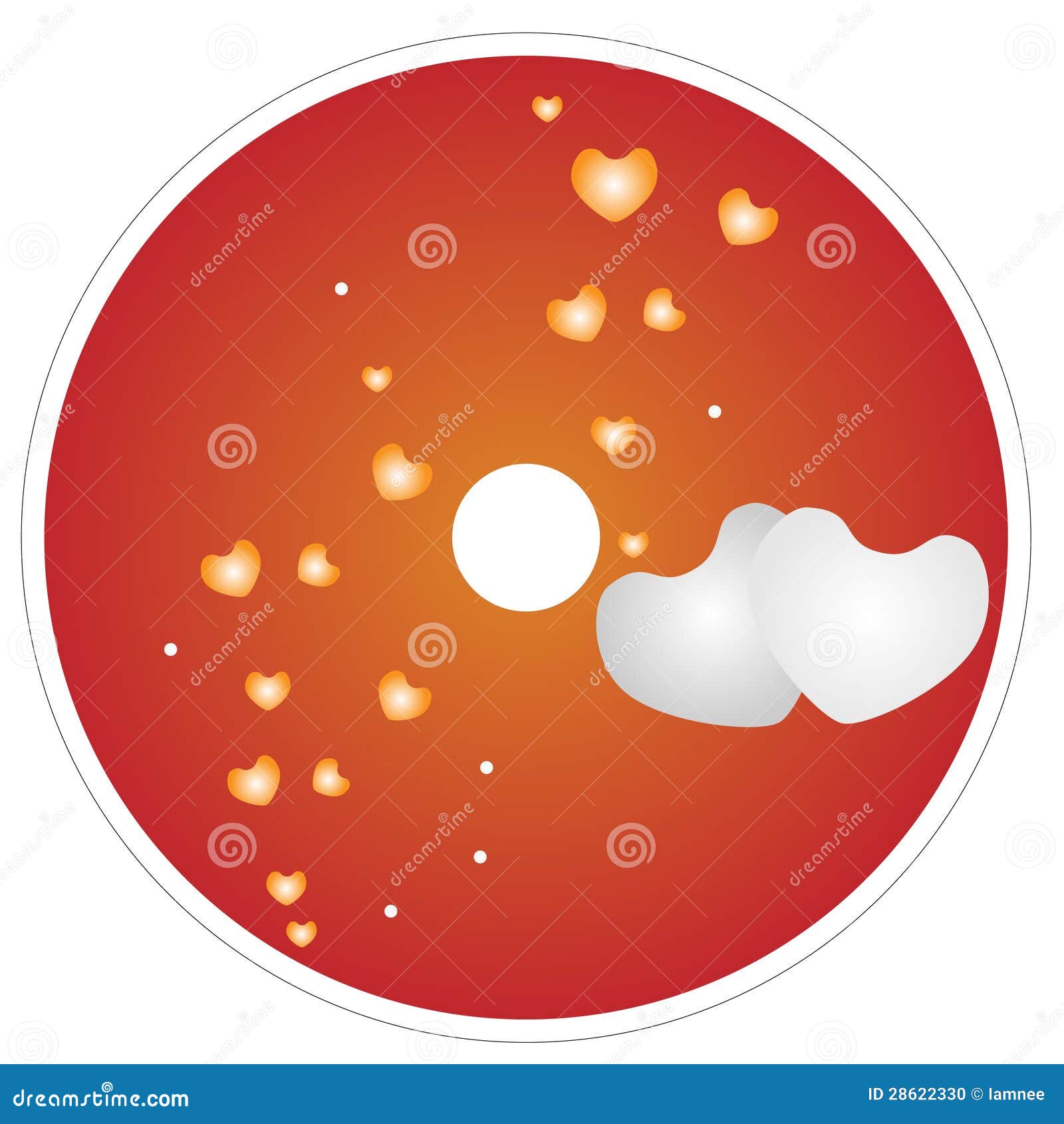 Illustration of Heart CD and DVD Template Stock Vector - Illustration ...