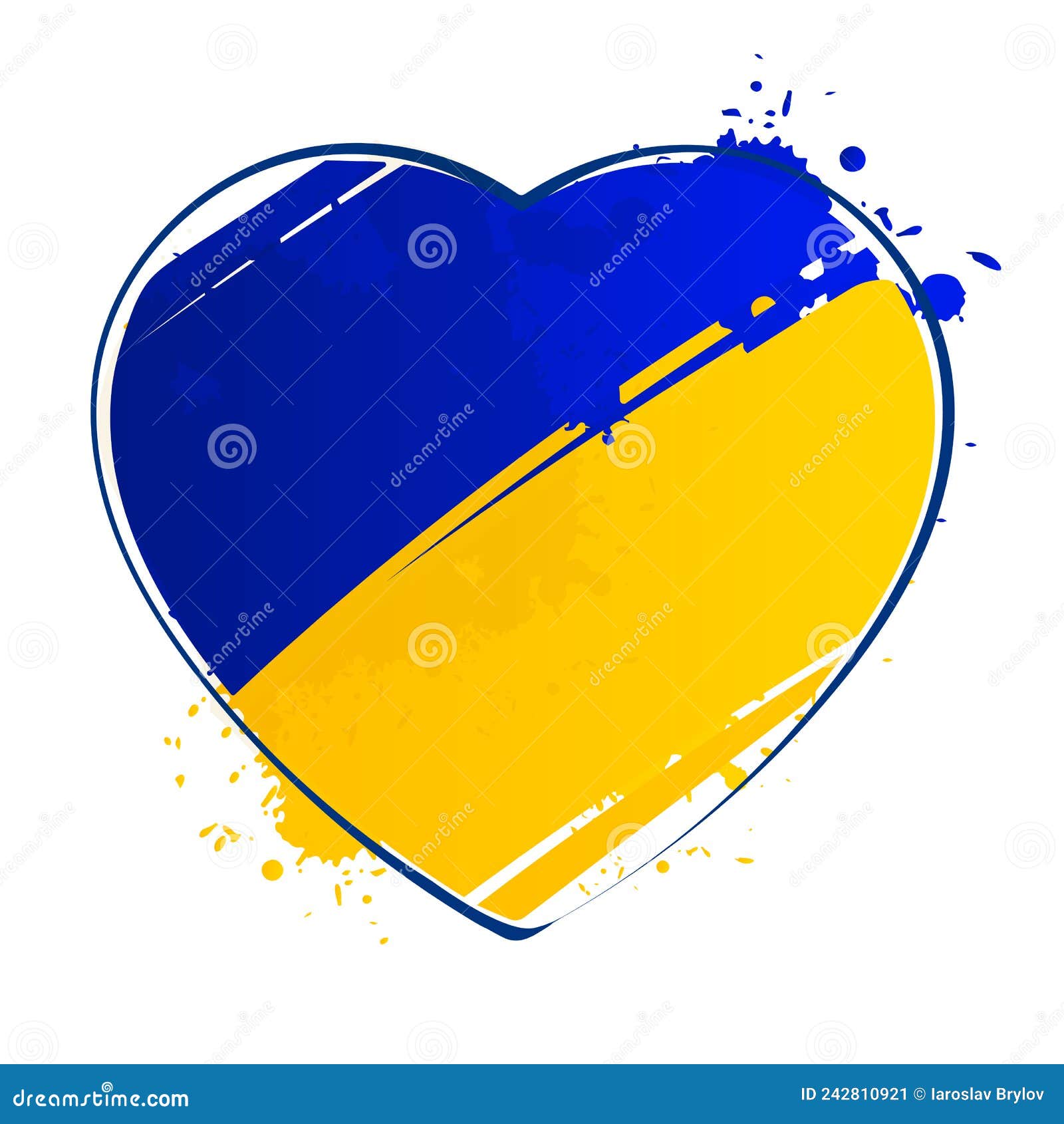 Illustration of a Heart with the Flag of Ukraine Stock Vector ...