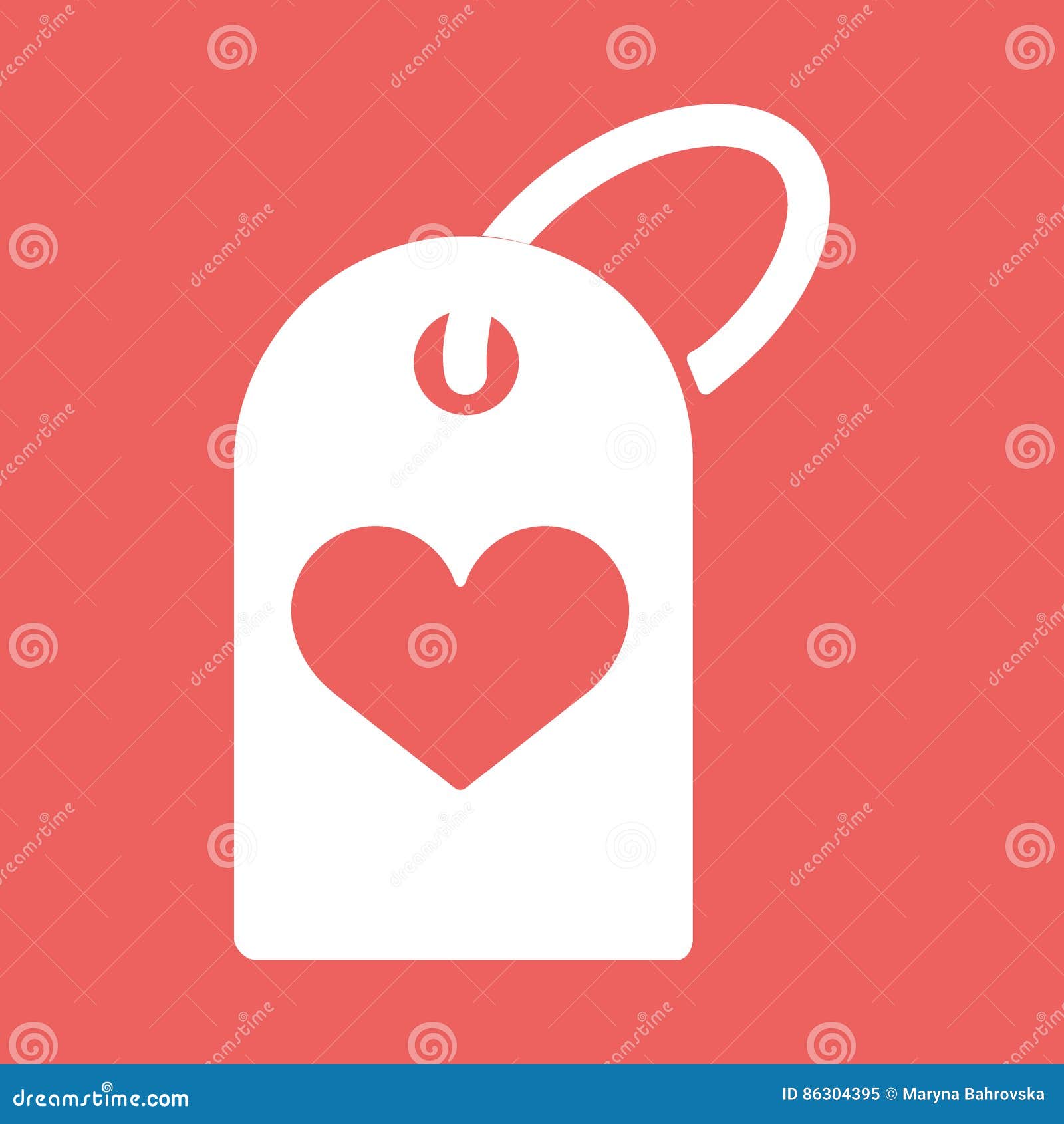 Illustration of a Heart Icon with a Shopping Label Stock Vector ...