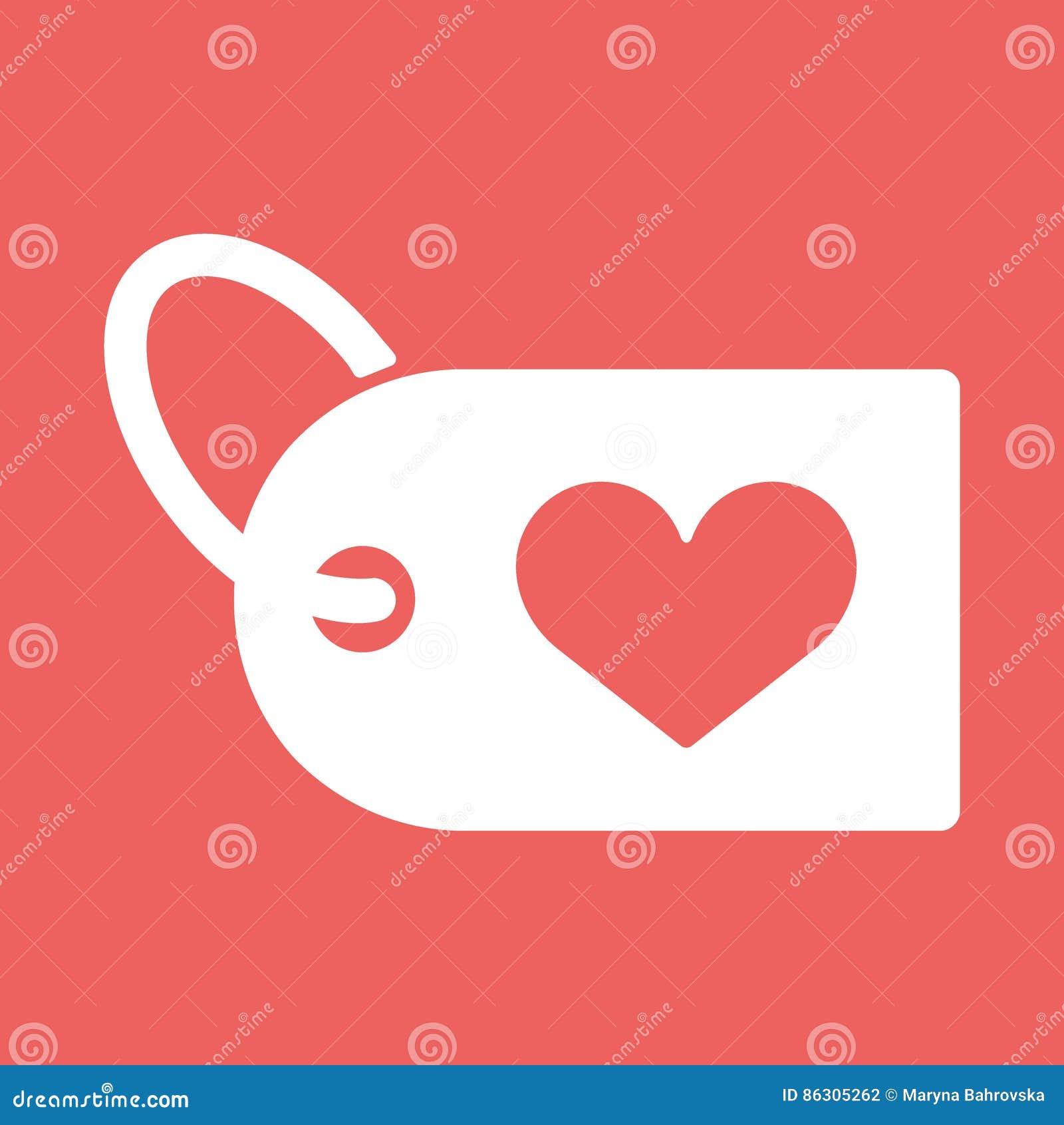 Illustration of a Heart Icon with a Shopping Label Stock Vector ...