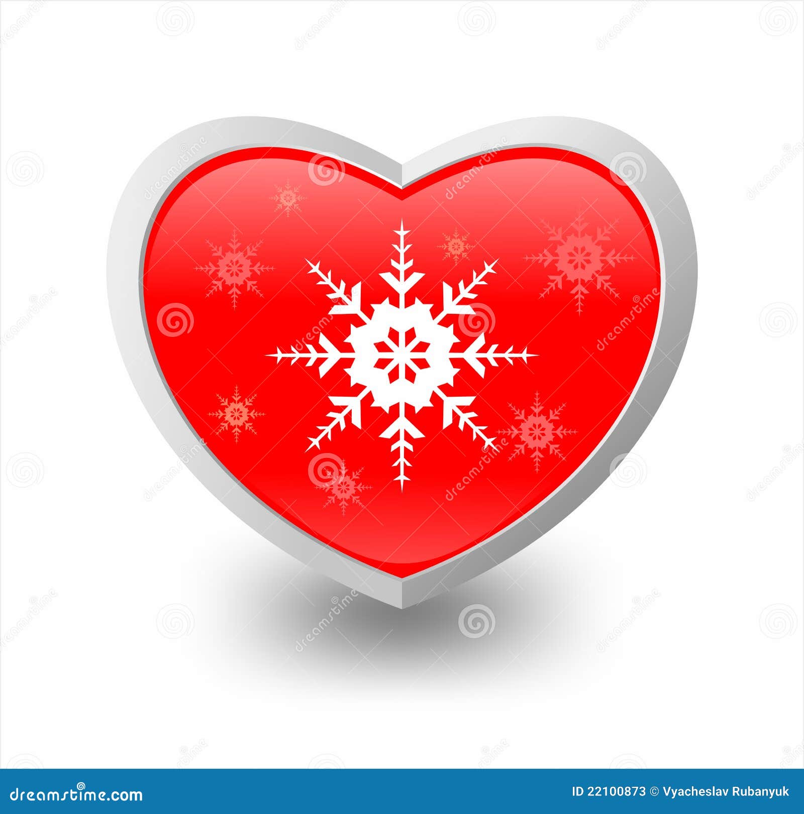 Illustration of Heart and Snowflake Stock Vector - Illustration of ...