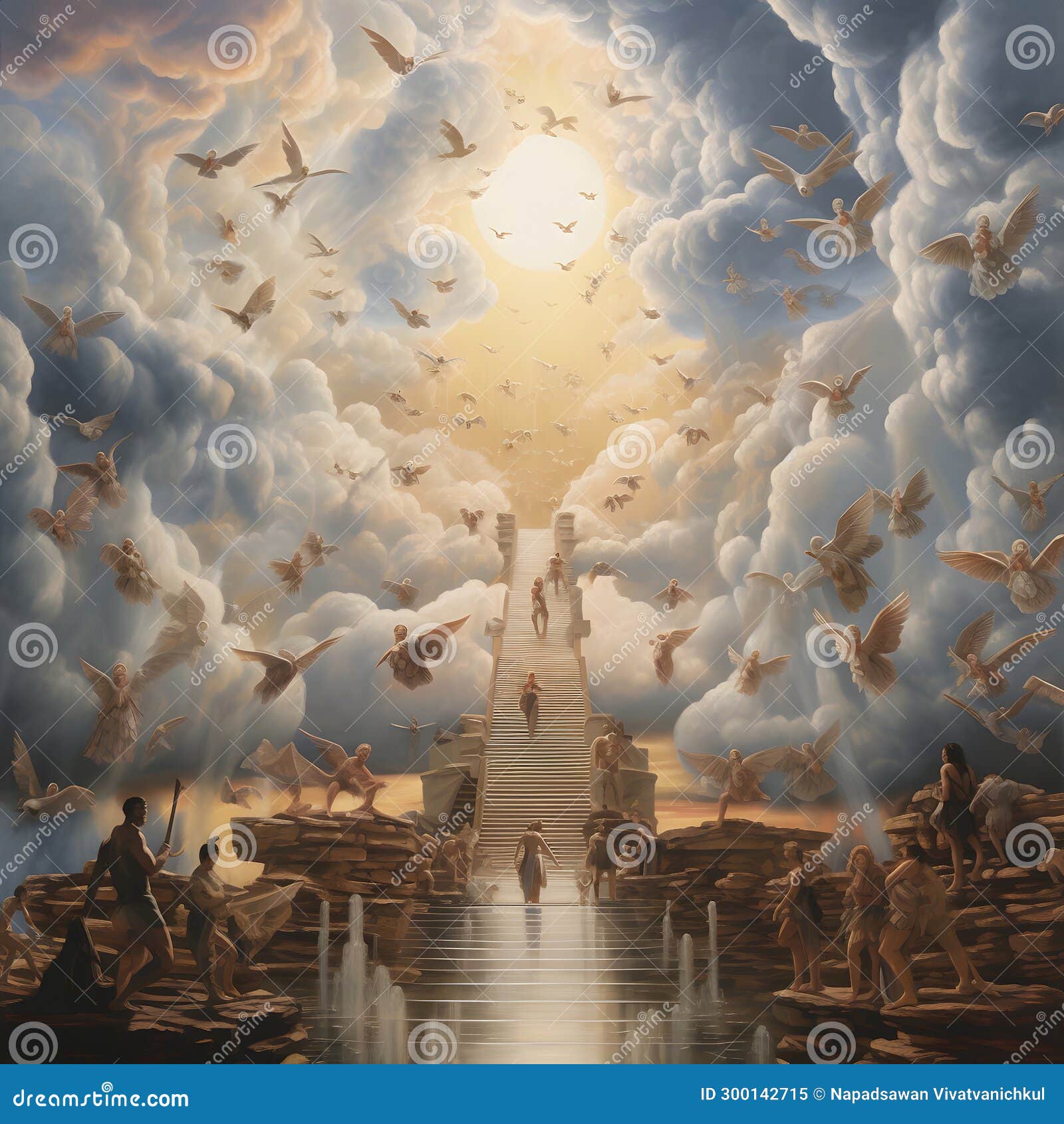 Illustration of heaven. stock illustration. Illustration of soul ...