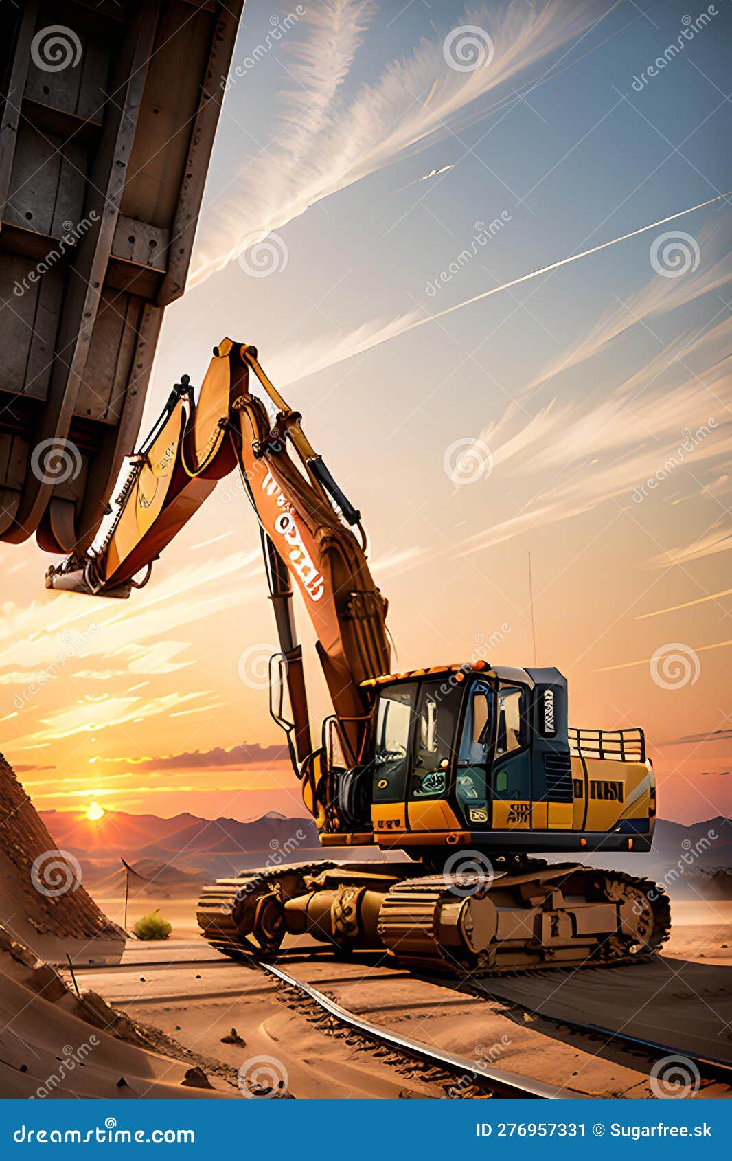 Illustration of Heavy Construction Machinery Stock Illustration ...